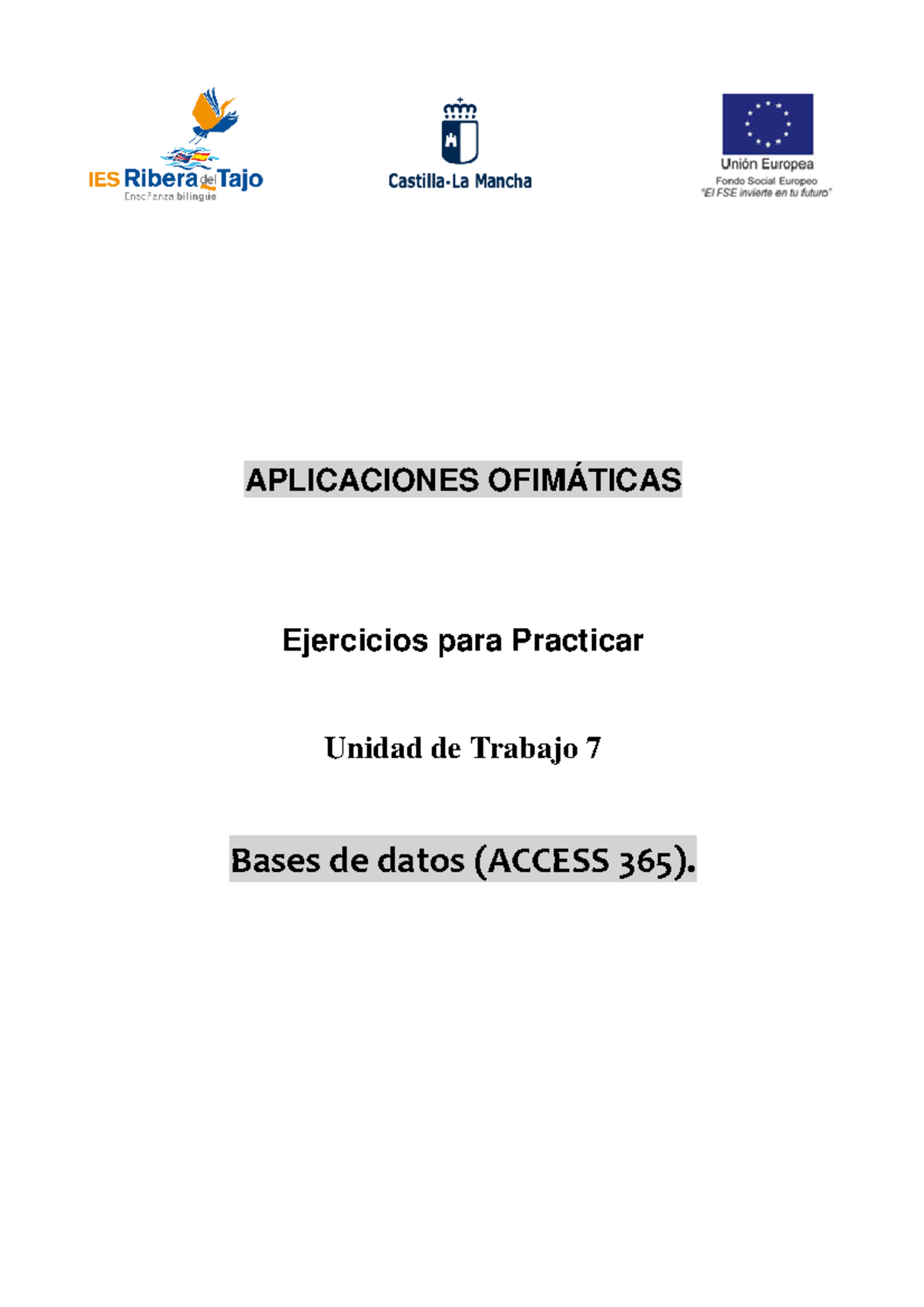 09UT07APOF2023 Alumno - APLICACIONES OFIMÁTICAS Ejercicios para ...
