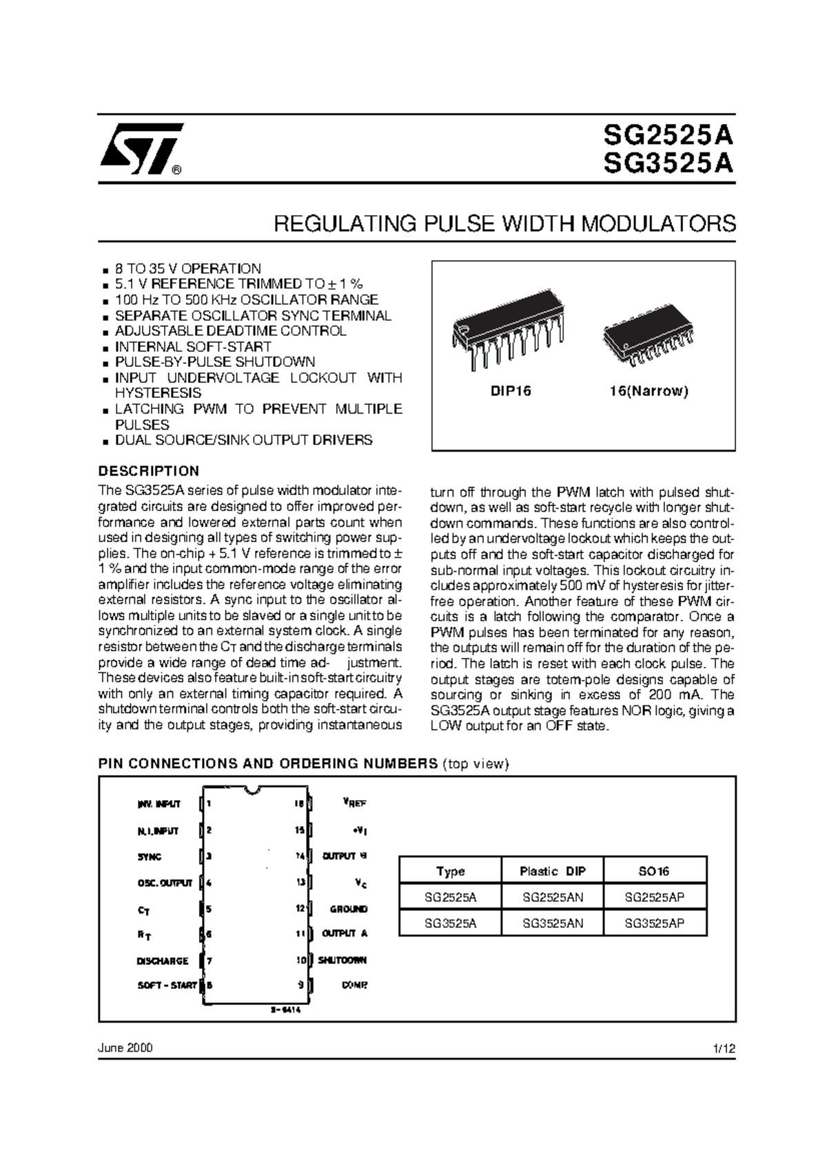 SG3525 - Otro de Cuba - SG2525A SG3525A REGULATING PULSE WIDTH ...