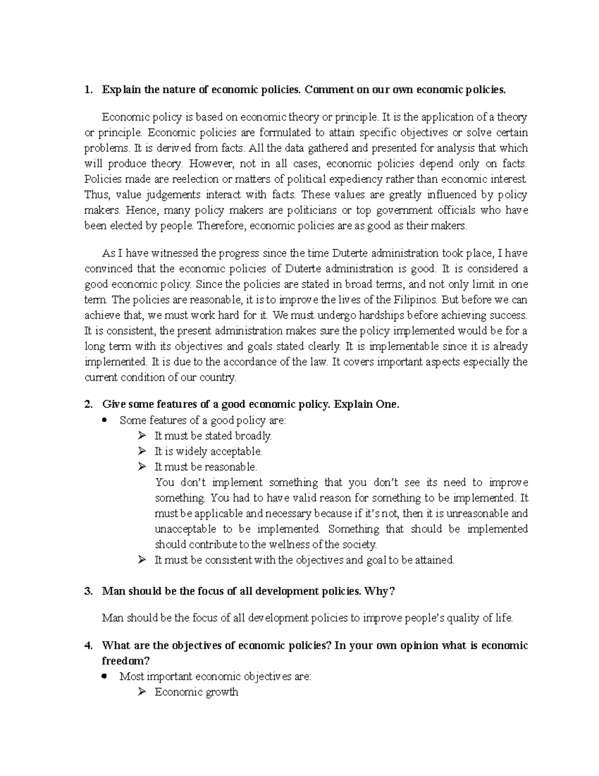 ECONOMICS ASSIGNMENT 1 Explain The Nature Of Economic Policies economics-assignment-1-explain-the-nature-of-economic-policies