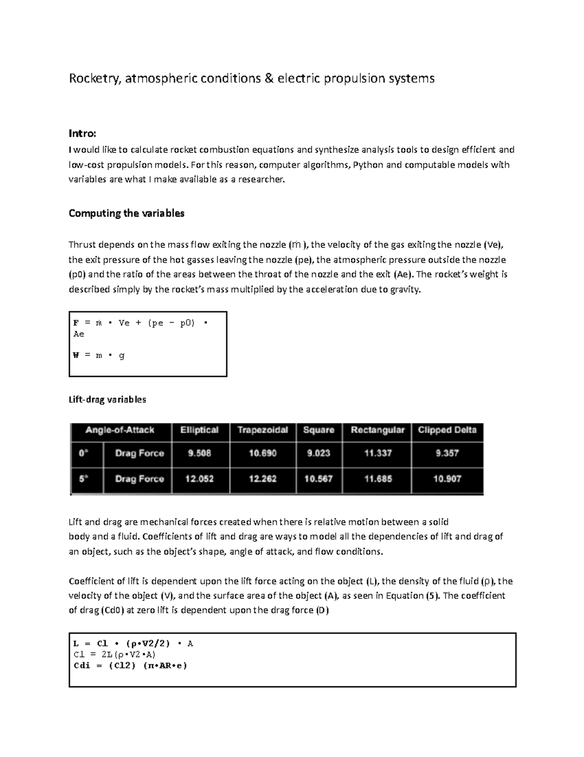 Rocketry, cantera & propulsion systems - Rocketry, atmospheric ...