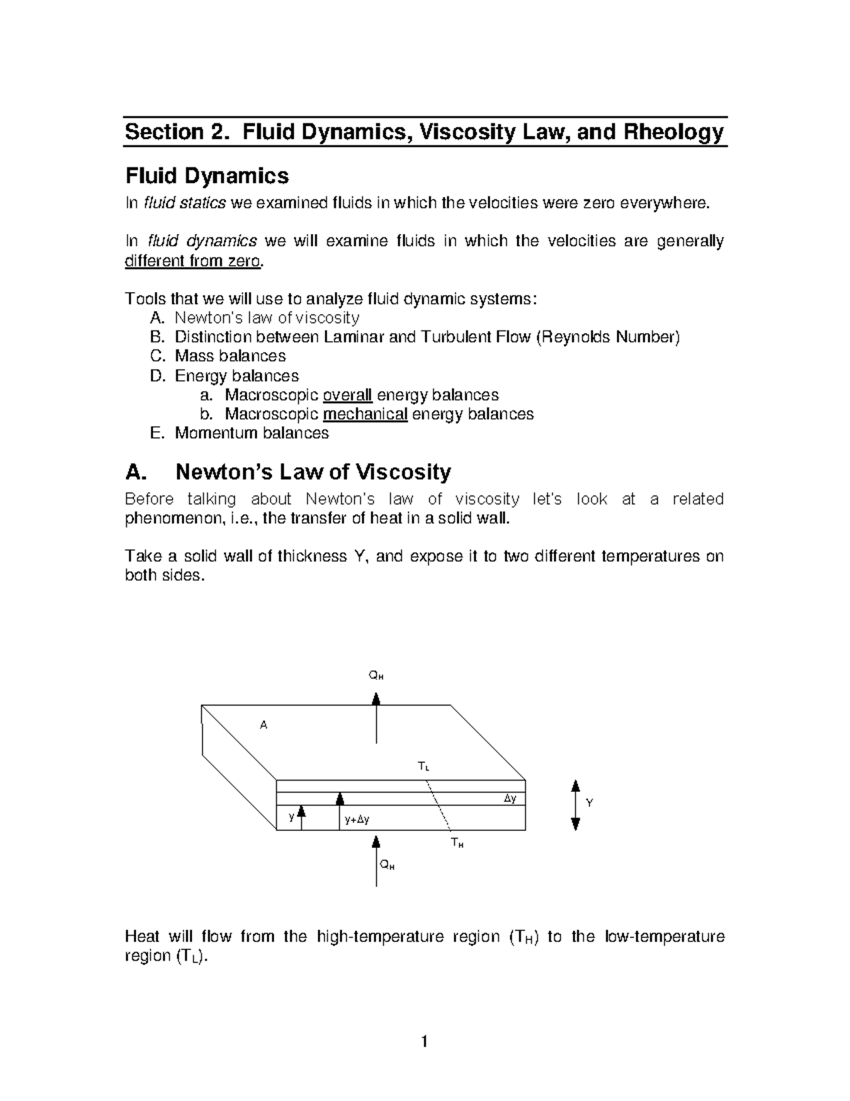 S2A Viscosity Law - Lecture notes 1-10 - Section 2. Fluid Dynamics ...