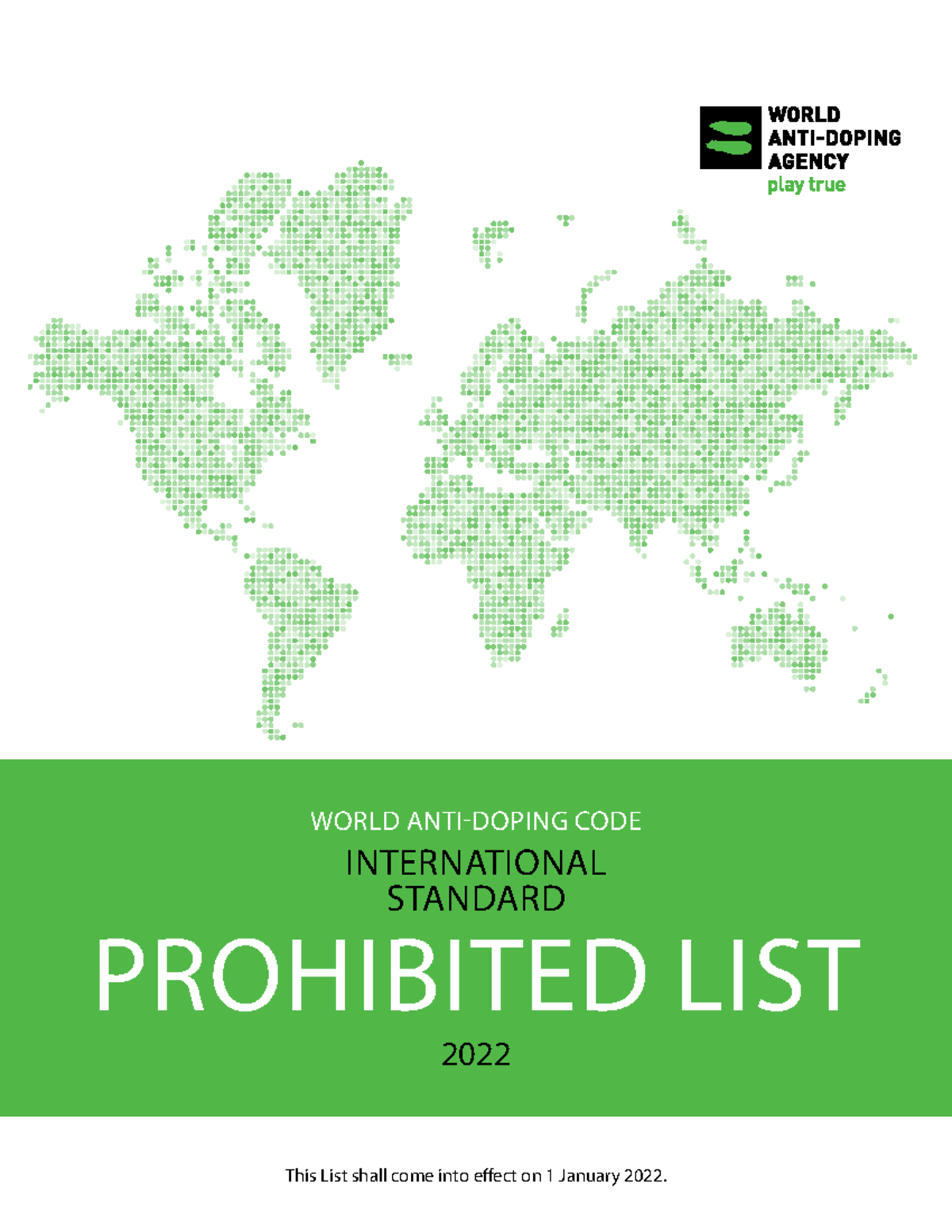 WADA 2022 Prohibited List - WORLD ANTI DOPING CODE INTERNATIONAL ...