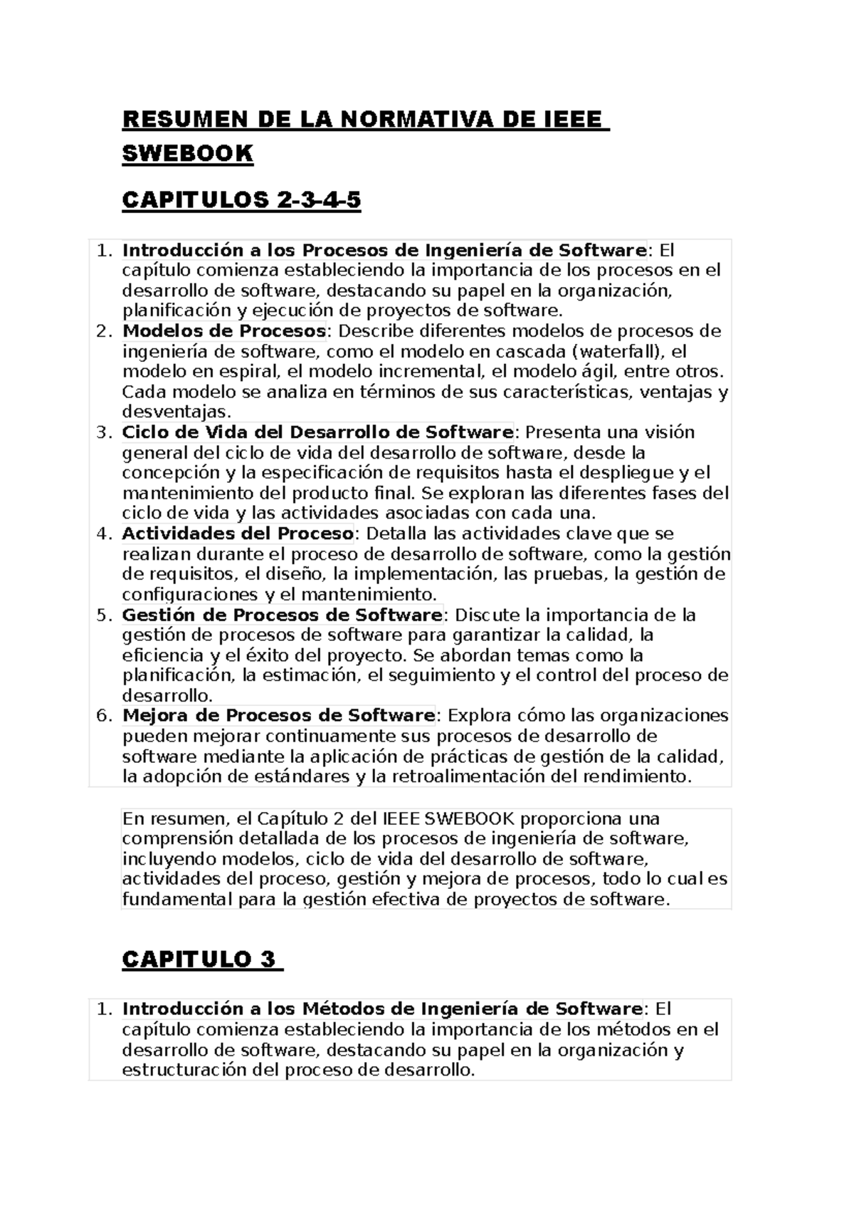 Resumen DE LA Normativa DE IEEE Swebook - RESUMEN DE LA NORMATIVA DE ...