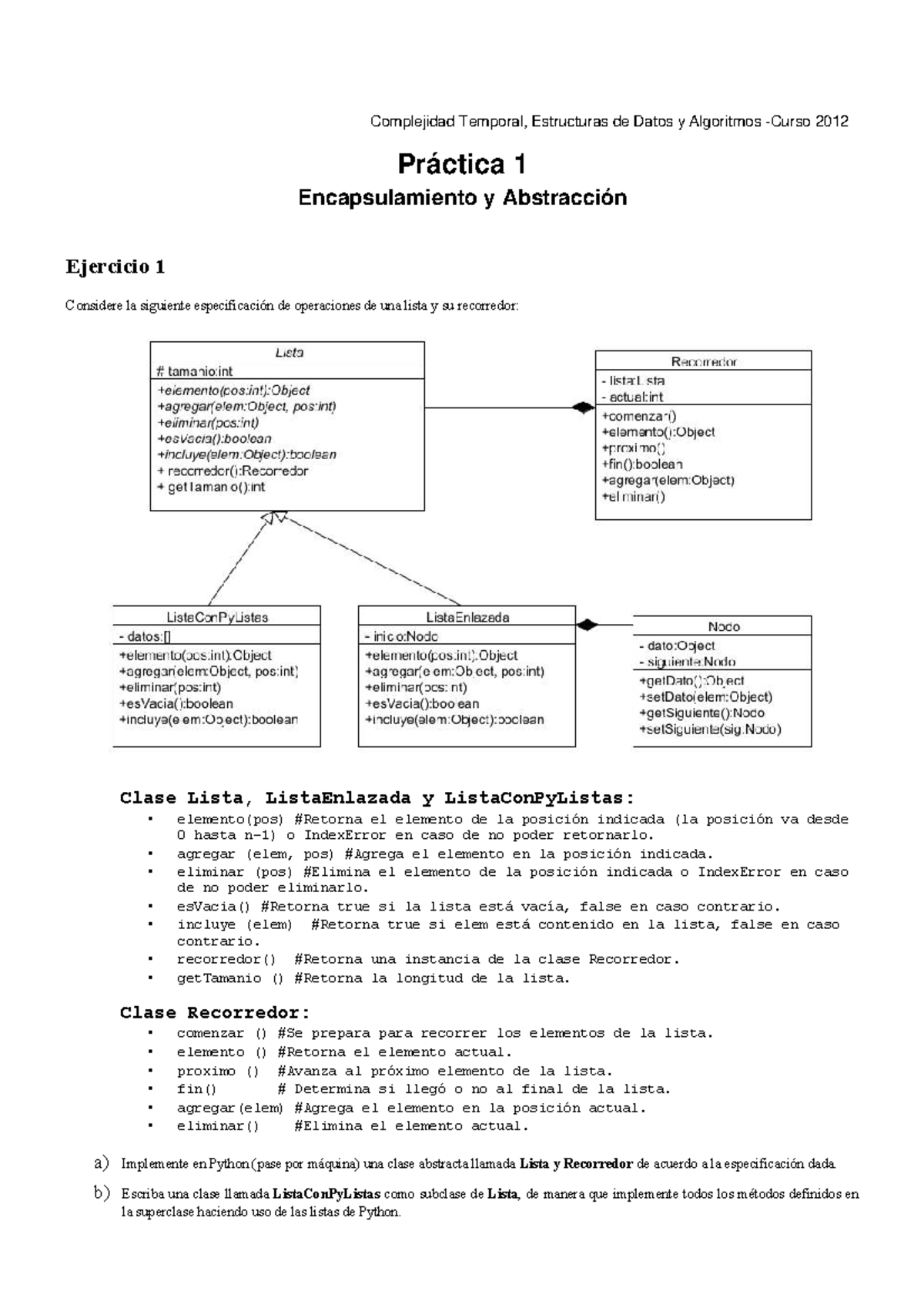 Practica 2 Algoritmo 2012 Complejidad Temporal Estructuras De Datos