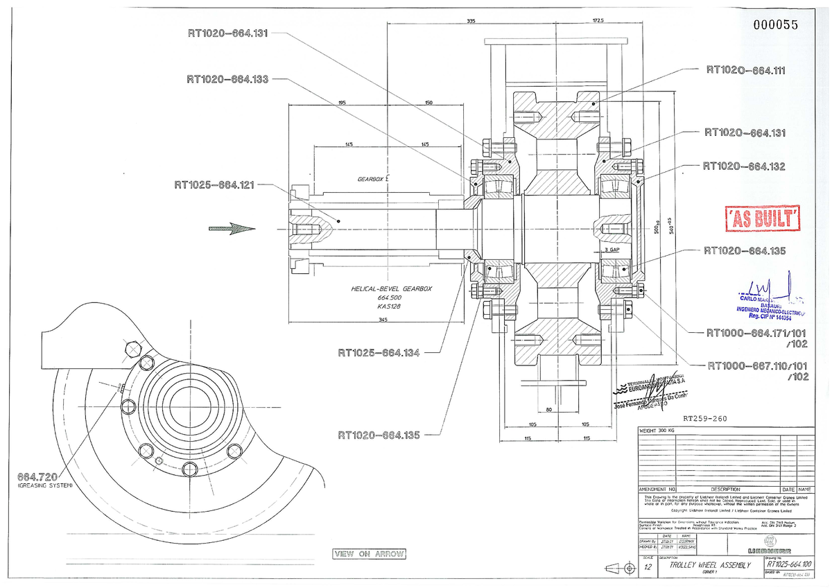 Ruedas RTG - AYAAA - 335 172 195 150 145 145 GEARBOX 5045 BUILT 3 GAP GEARBOX 664 CARLOMARLI ...