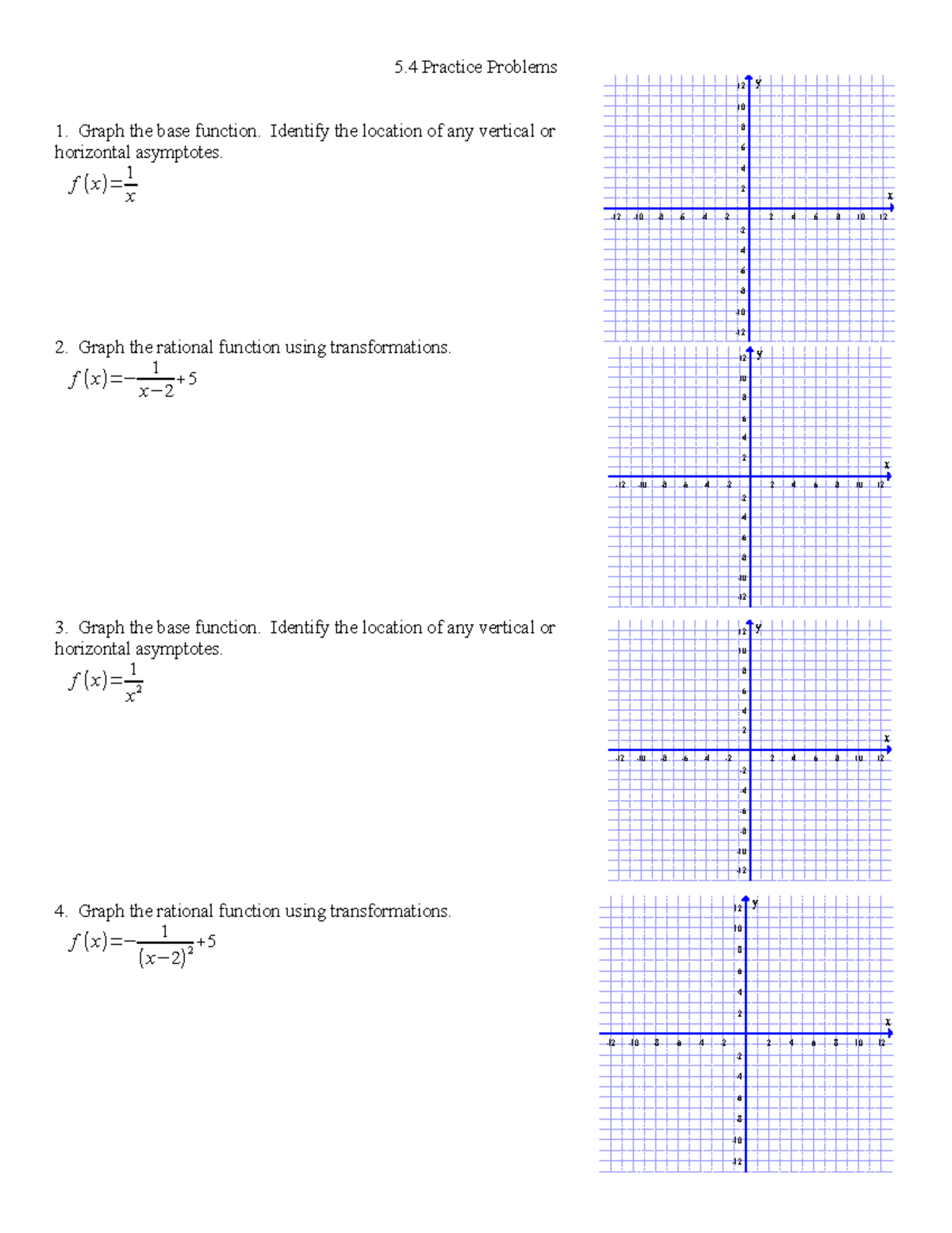 MAT117-5 4-Practice-Problems - 5 Practice Problems 1. Graph the base ...