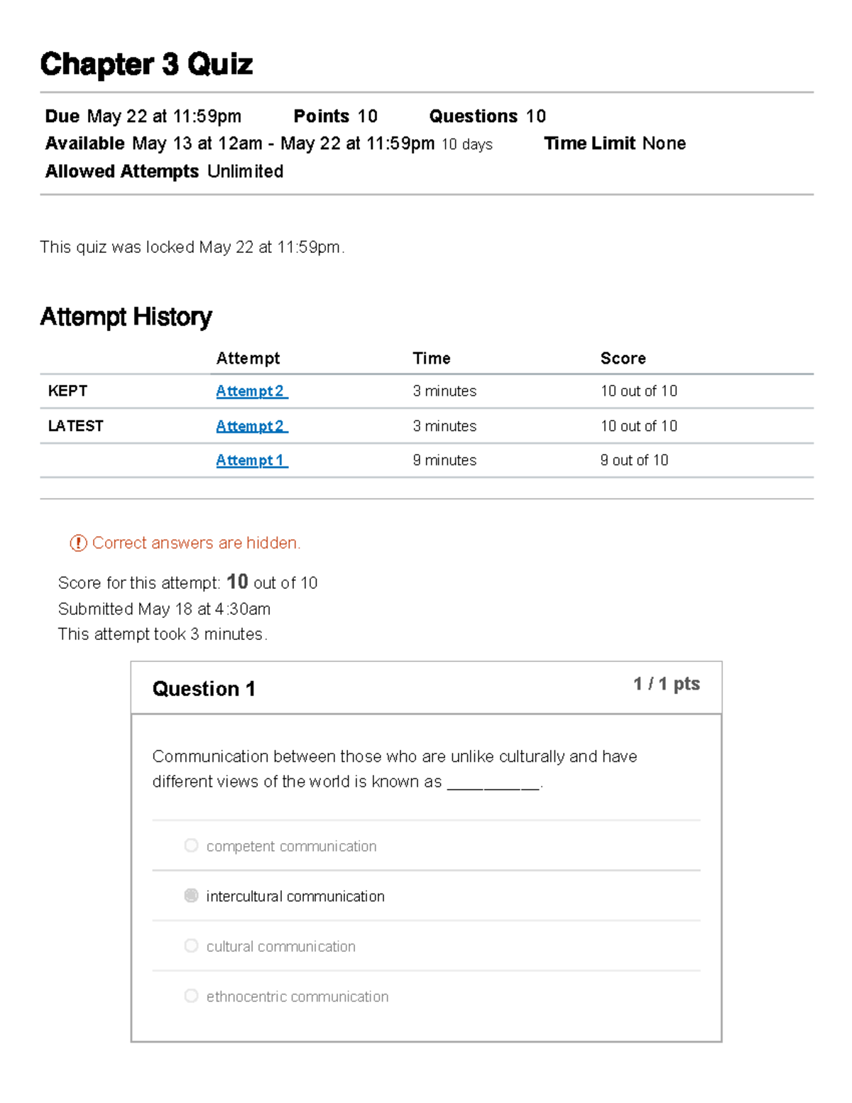 Chapter 3 Quiz 6223-SPCH-1311-Intro to Speech Comm-MIN-11919 - Chapter ...
