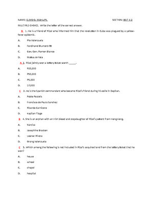 Activity 6 - hehe - ACTIVITY Name: Course/Year and Section: Answer the ...