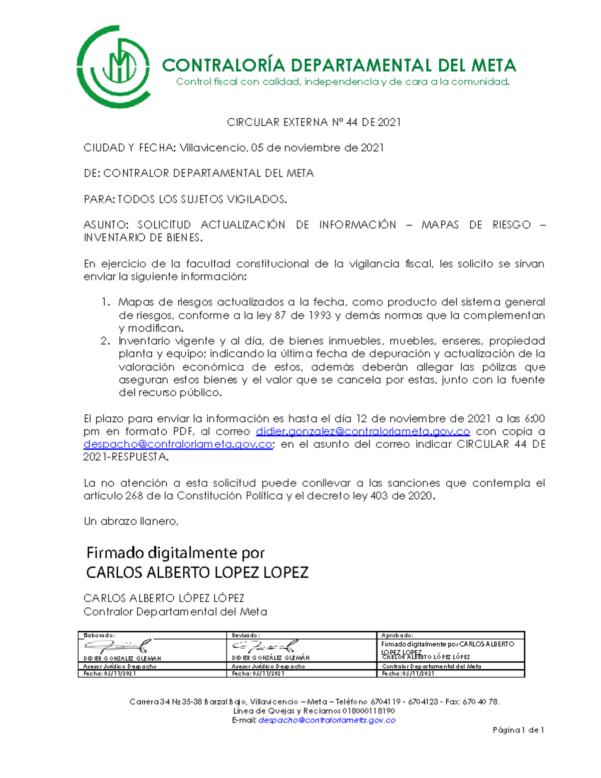 Circular Externa N° 44 DE 2021 - CONTRALORÕA DEPARTAMENTAL DEL META ...