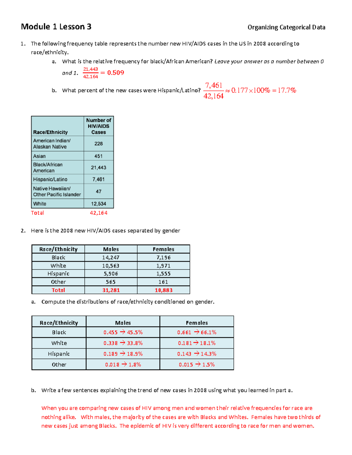 Module 1 Lesson 3 Practice Problems KEY 22 Module 1 Lesson 3