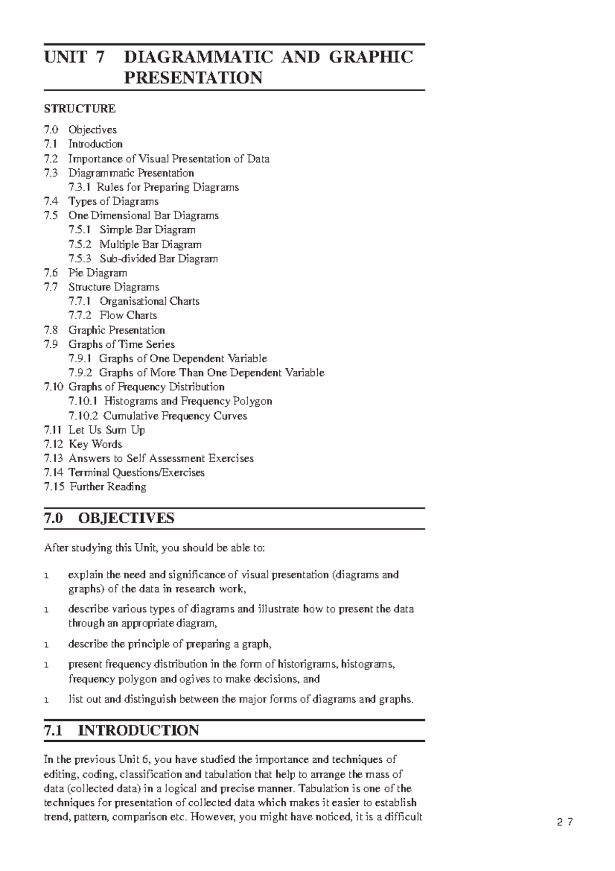 Research Methodology Unit-7 - Diagrammatic and Graphic Presentation ...
