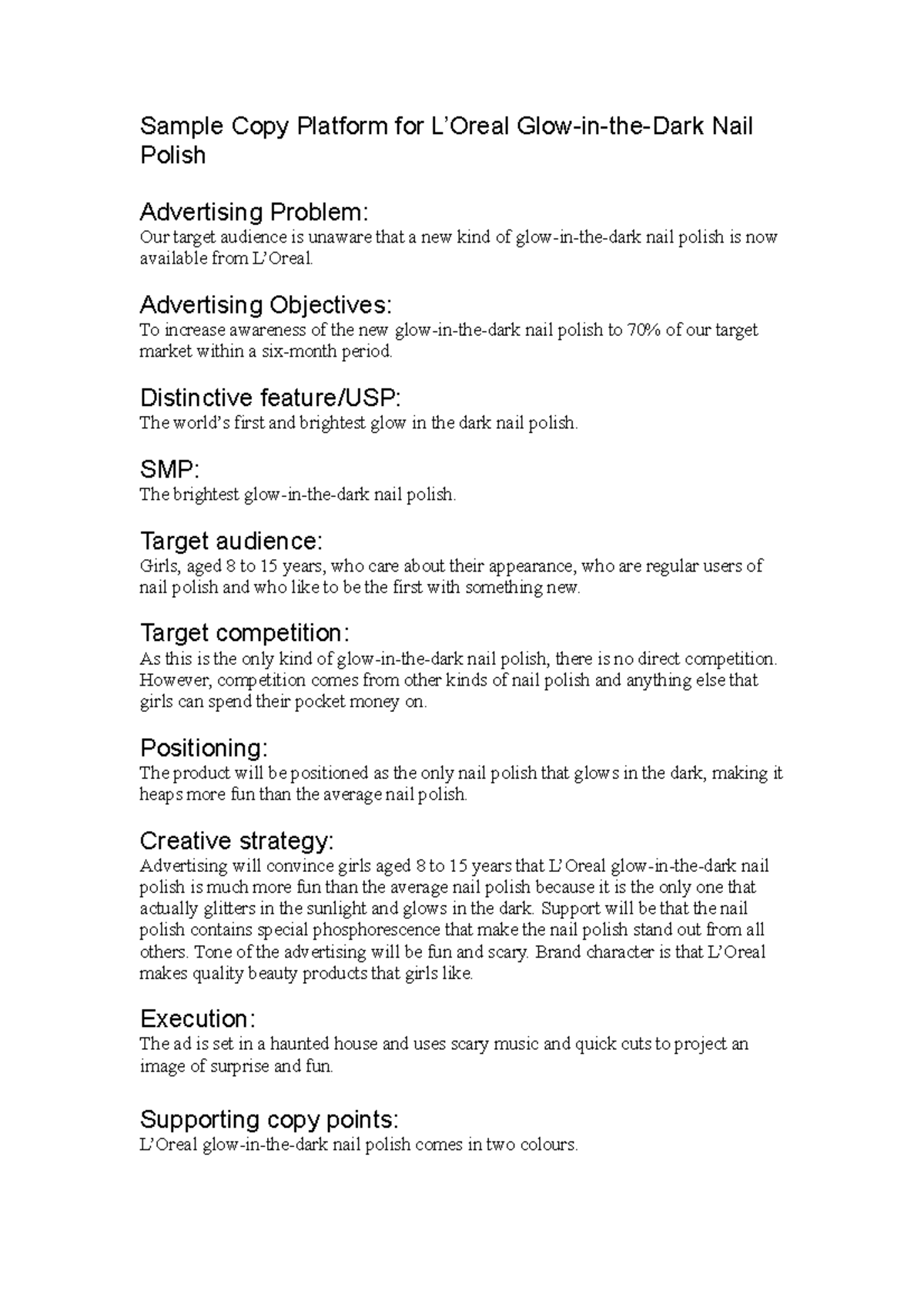 AMB223 Sample Copy Platform L'Oreal - Sample Copy Platform for L’Oreal ...