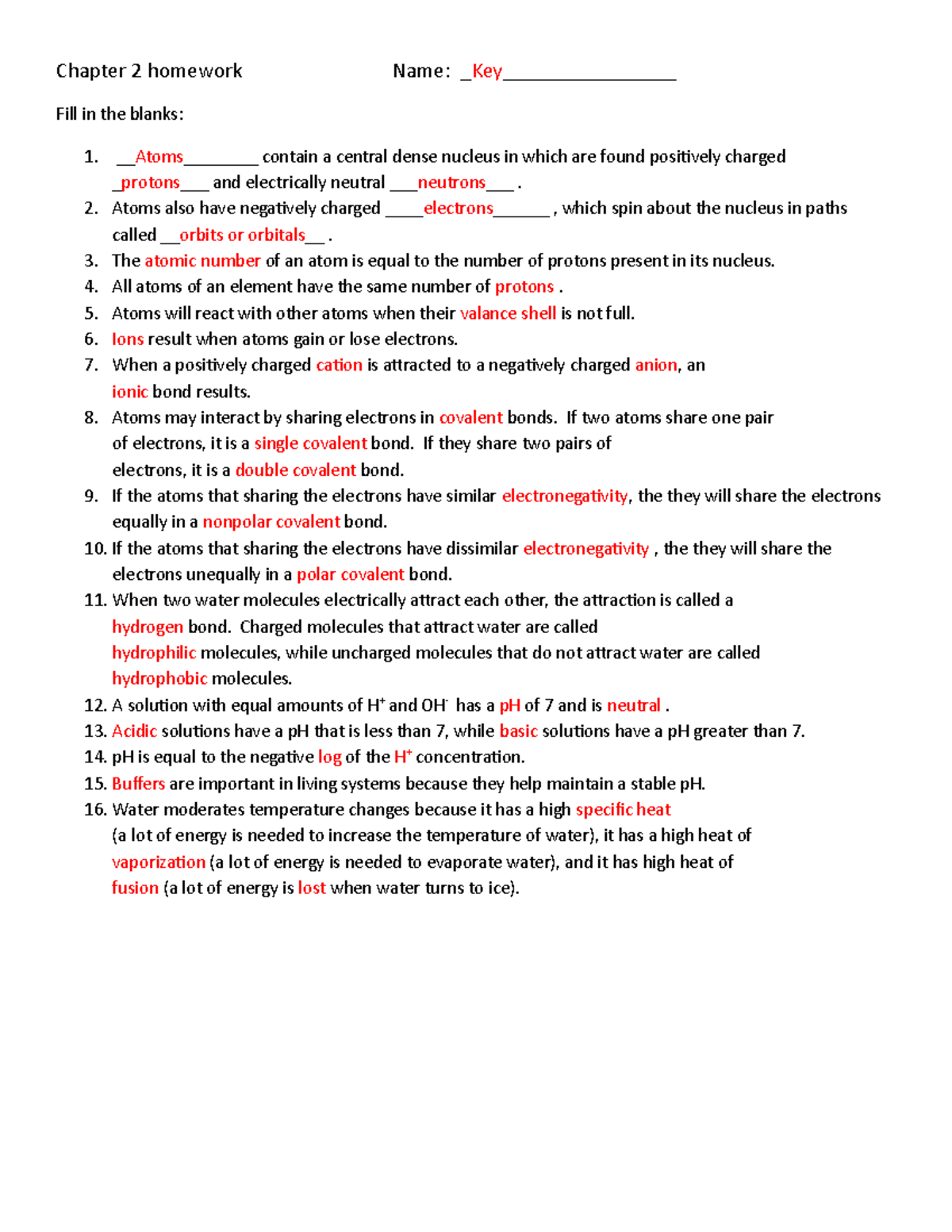 Chapter 2 homework - key-1 - Chapter 2 homework Name: Key ...