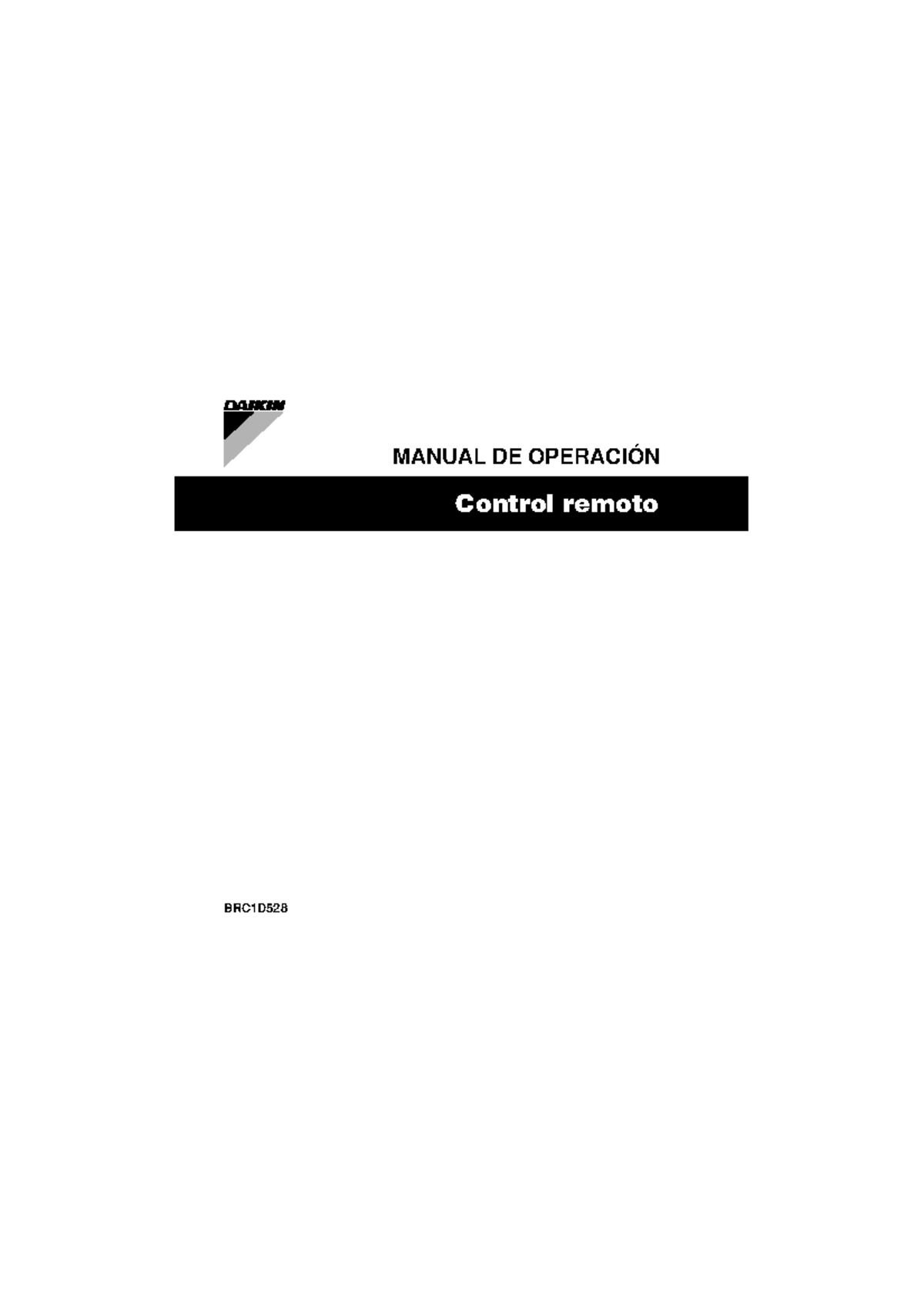 BRC1D528 - EU Remocon Sky air - VRV 4PW23717-1 Operation manuals ...