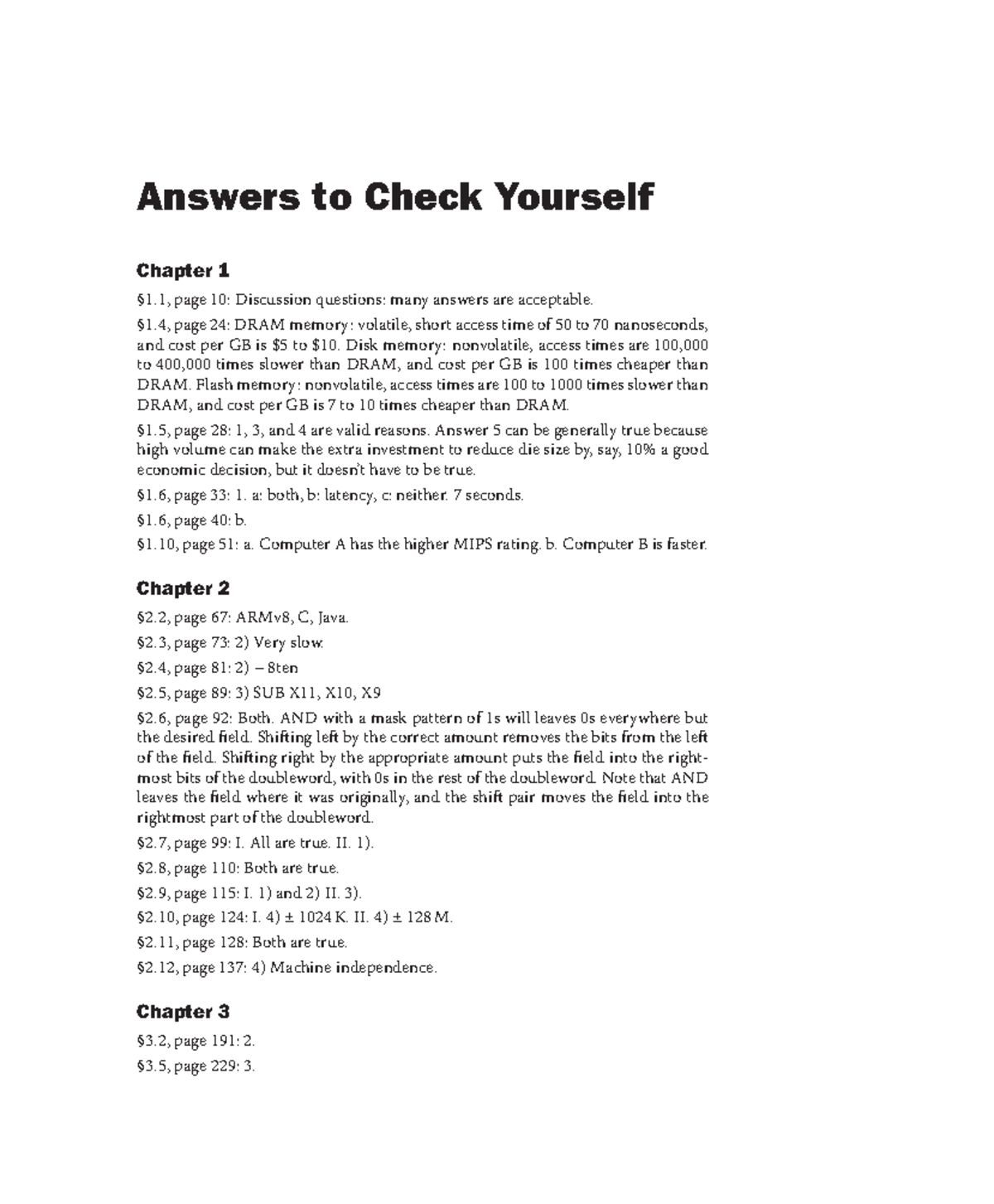 Check Yourself Solutions - Answers to Check Yourself Chapter 1 §1, page ...