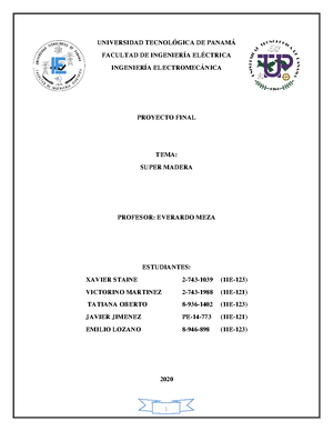 Informe 3 de Lab de Mec - UNIVERSIDAD TECNOLOGICA DE PANAMA FACULTAD DE INGENIERIA MECANICA ...