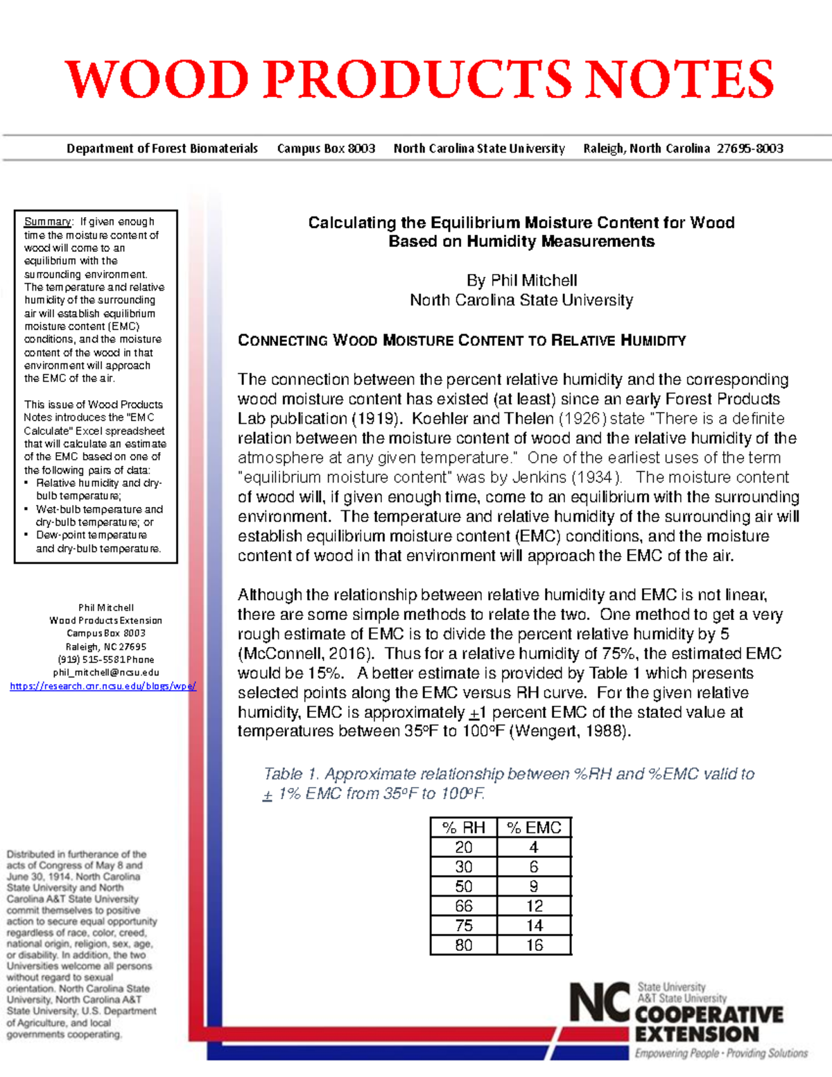 Calculating the Equilibrium Moisture Content of Wood Instructions ...