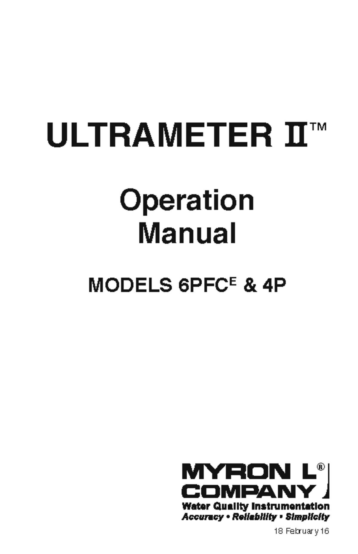 Umiifceom - bom material - 18 February 16 Operation Manual MODELS 6PFC ...