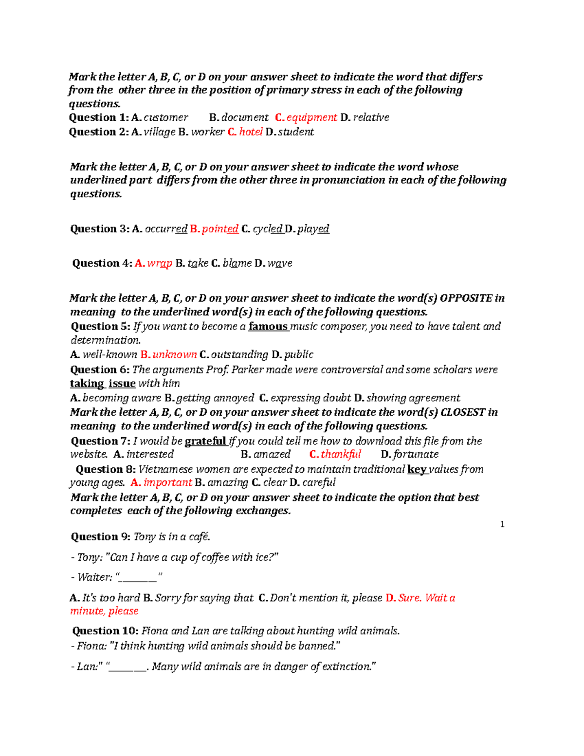đề-thi-2022 - graduation test 2021 - Mark the letter A, B, C, or D on ...