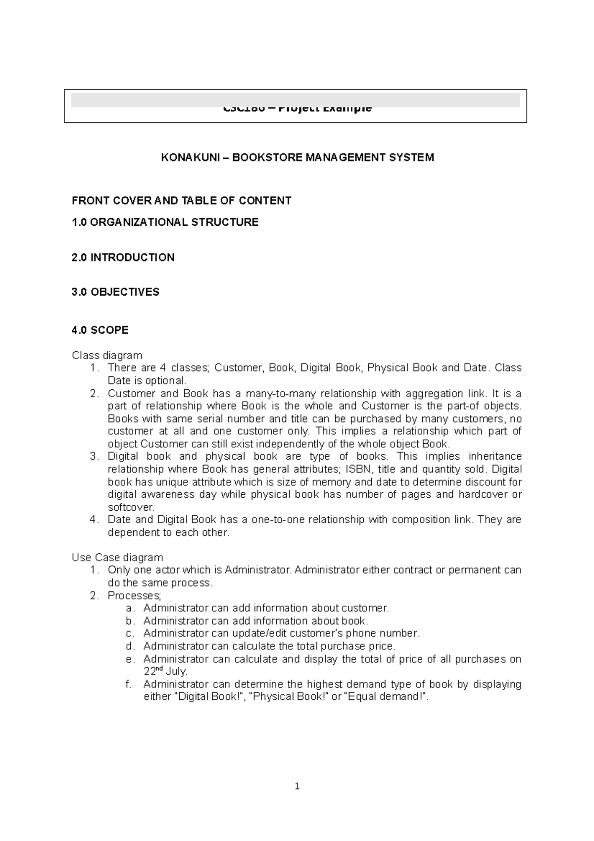 CSC186-Project Example - CSC186 – Project Example KONAKUNI – BOOKSTORE ...
