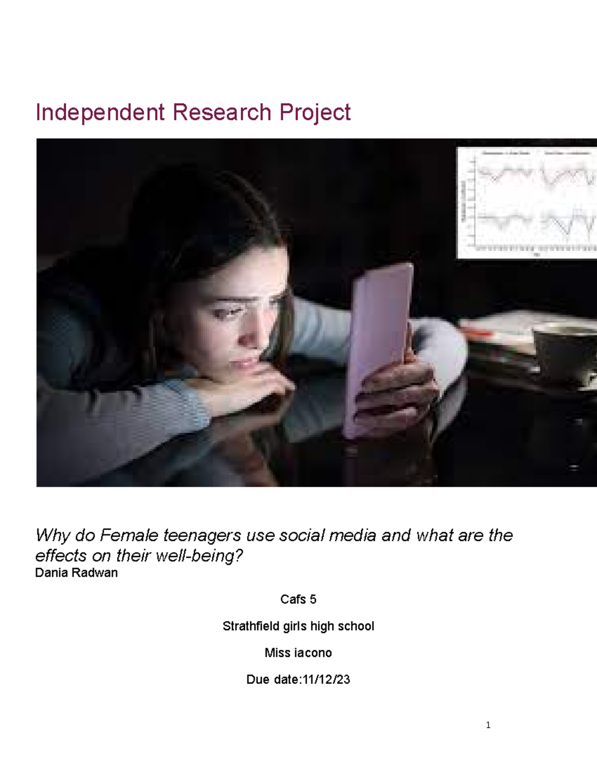 individual research project - Independent Research Project Why do ...