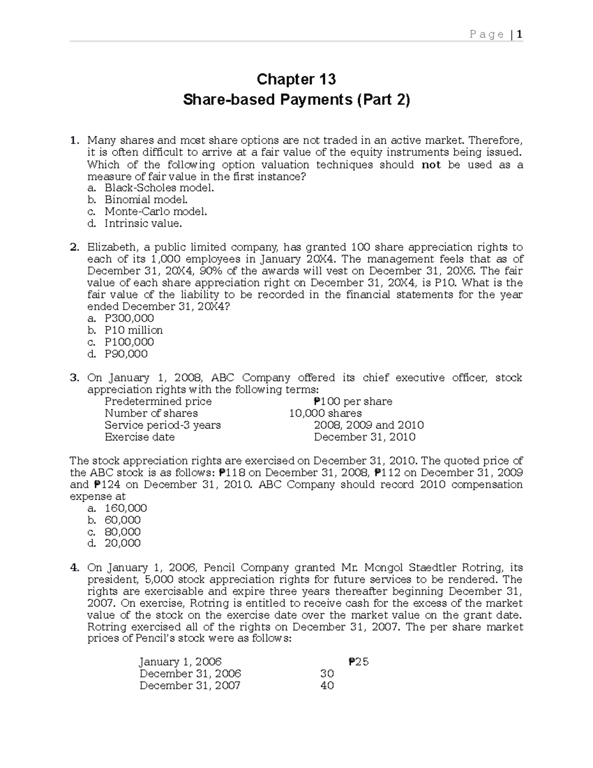 Chapter 13 SH. Based Payments (PART 2) - Chapter 13 Share-based ...