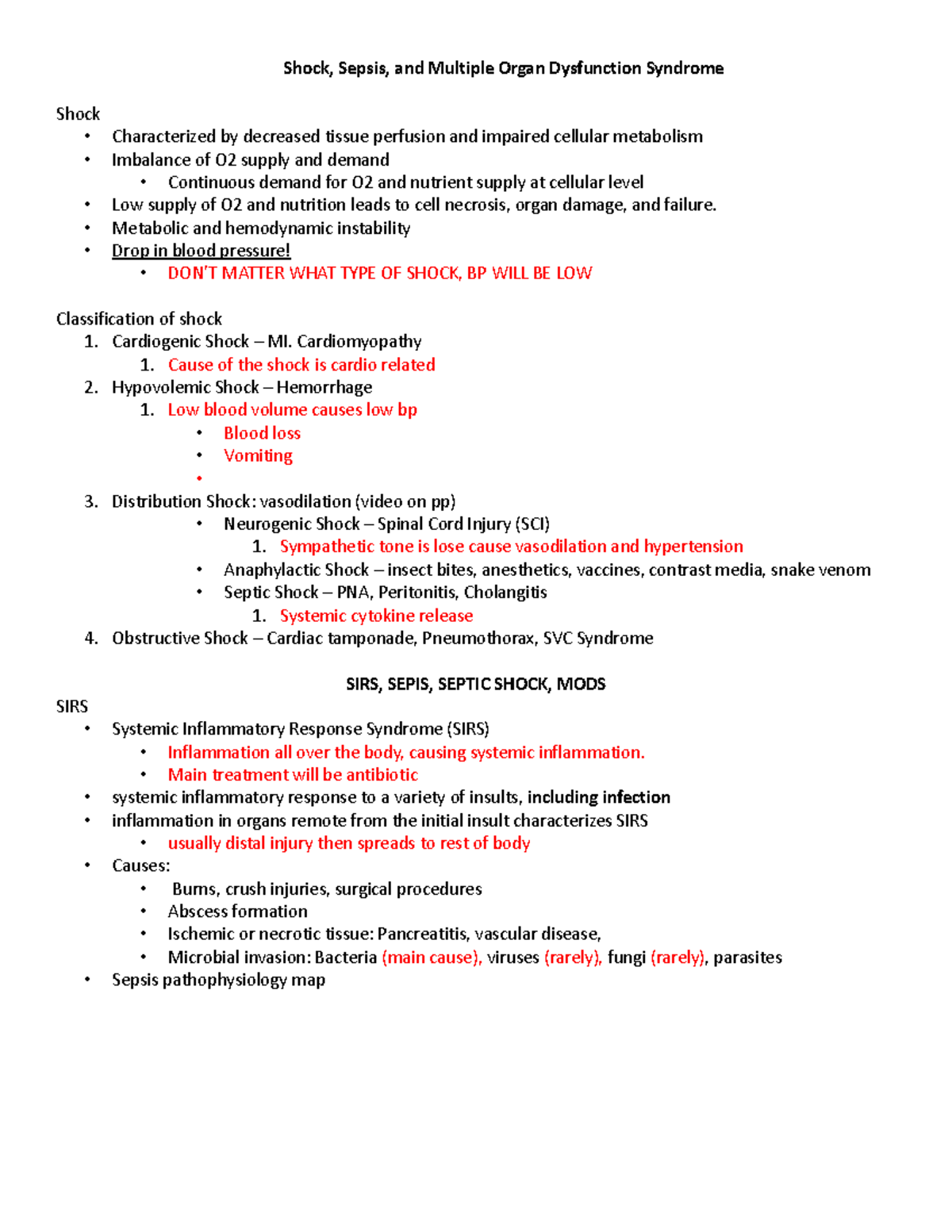 7.6 shock powerpoint critical care - Shock, Sepsis, and Multiple Organ ...