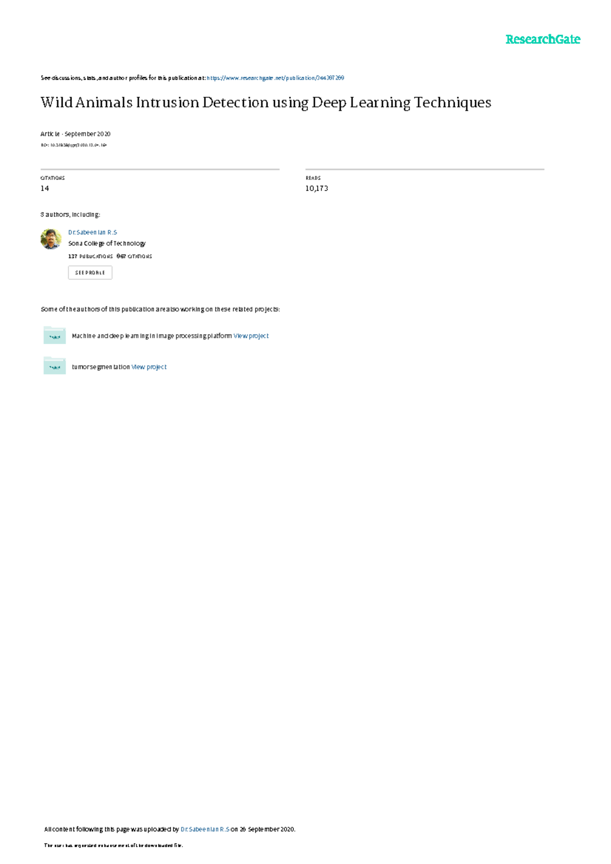 87 - machine learning project - See discussions, stats, and author ...