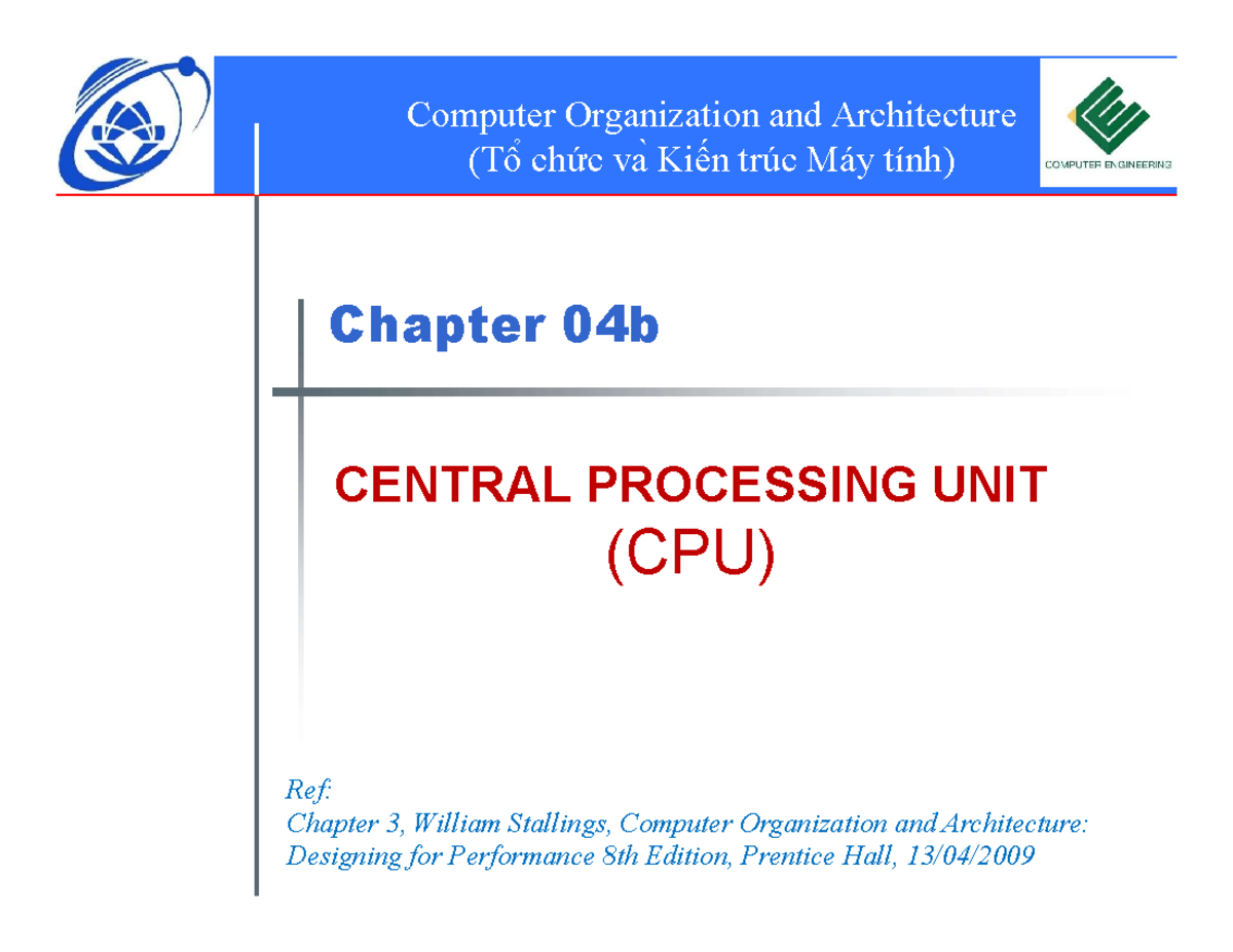 Bài giảng c4b - IT010 c4(tt) - Computer Organization and Architecture ...