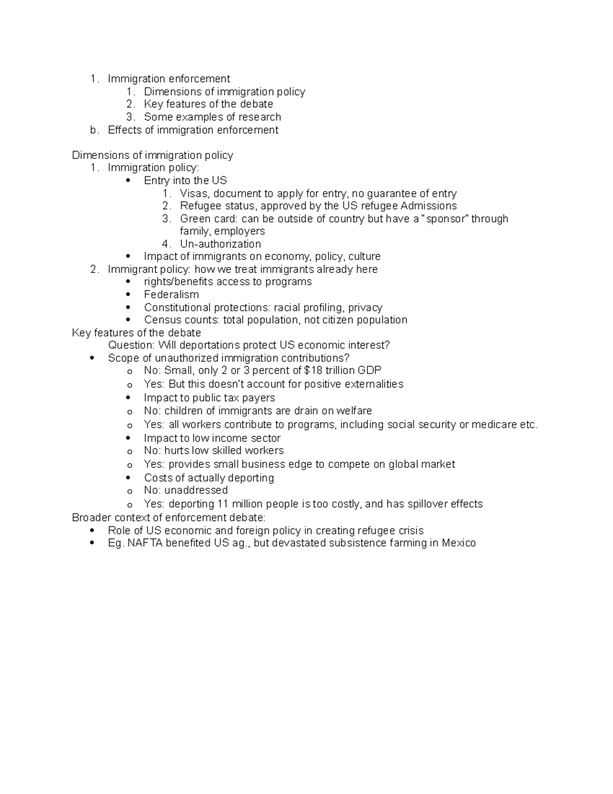 Immigration enforcement - 1. Immigration enforcement 1. Dimensions of ...