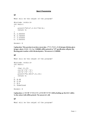 IE1005 - Part II Tutorial and Practical Exercises - IE1005 From Computational Thinking to - Studocu
