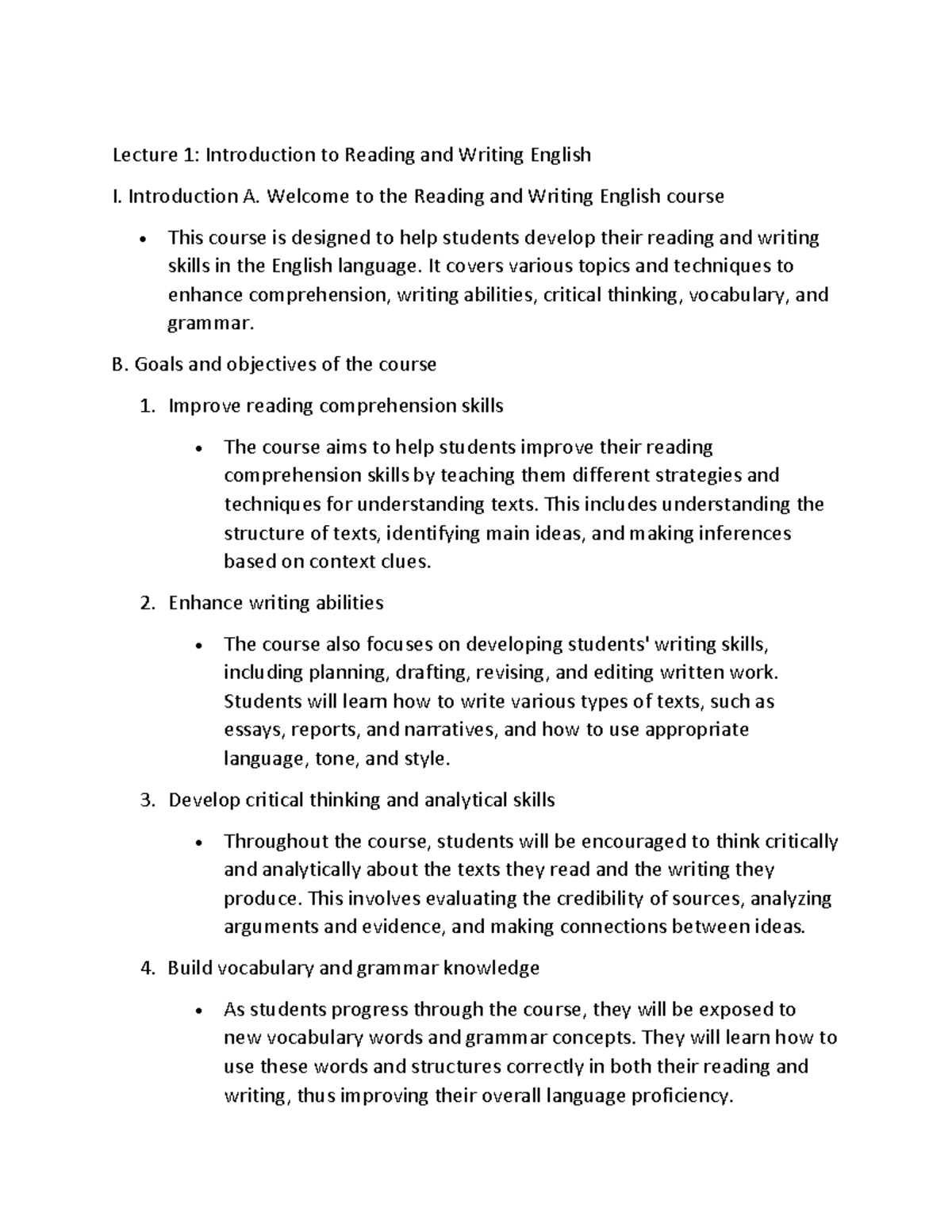 3 - This course is designed to help students develop their reading and ...