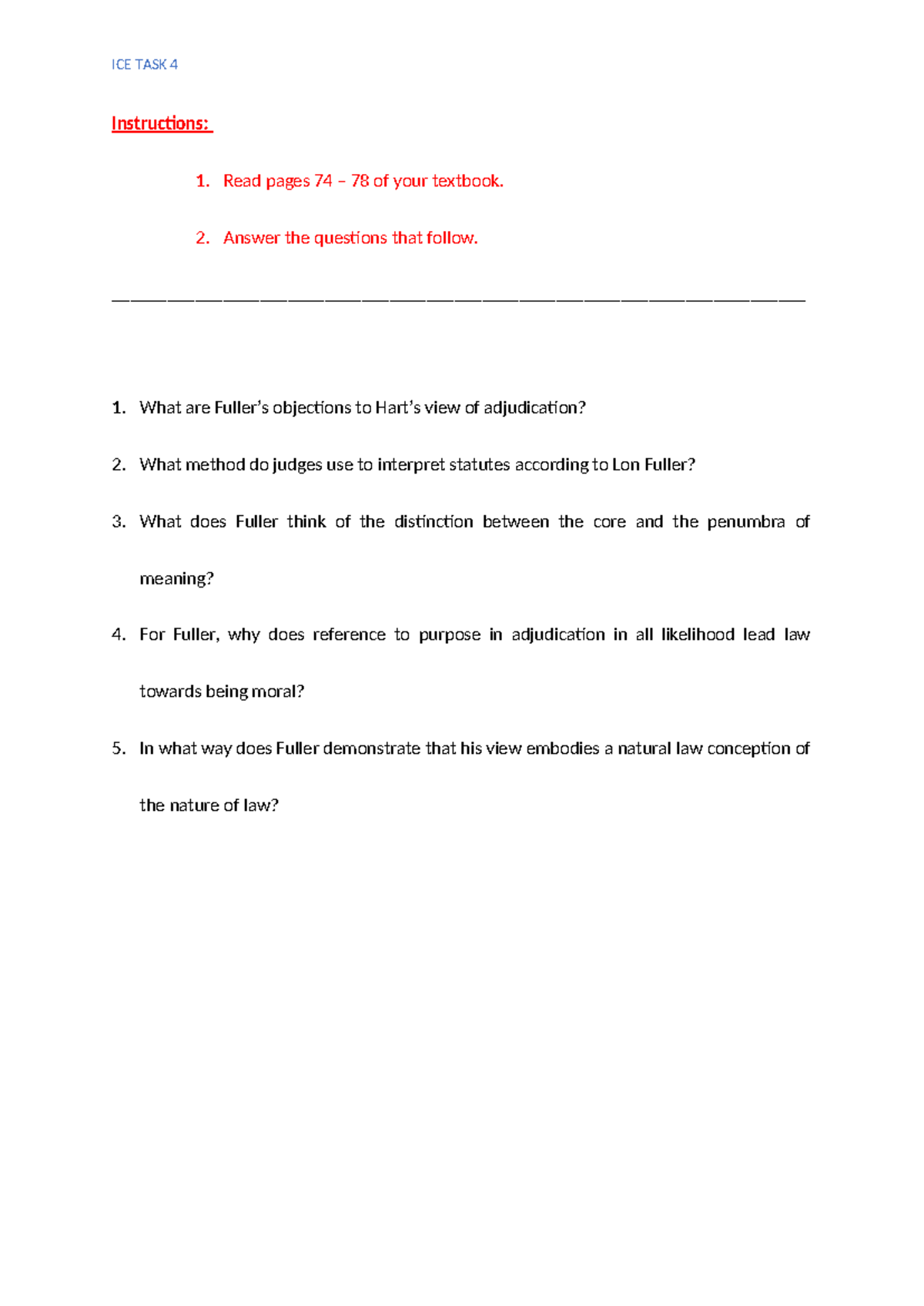 ICE TASK 4-2 - ICE TASKS FOR THE COURSE - ICE TASK 4 Instructions: 1 ...