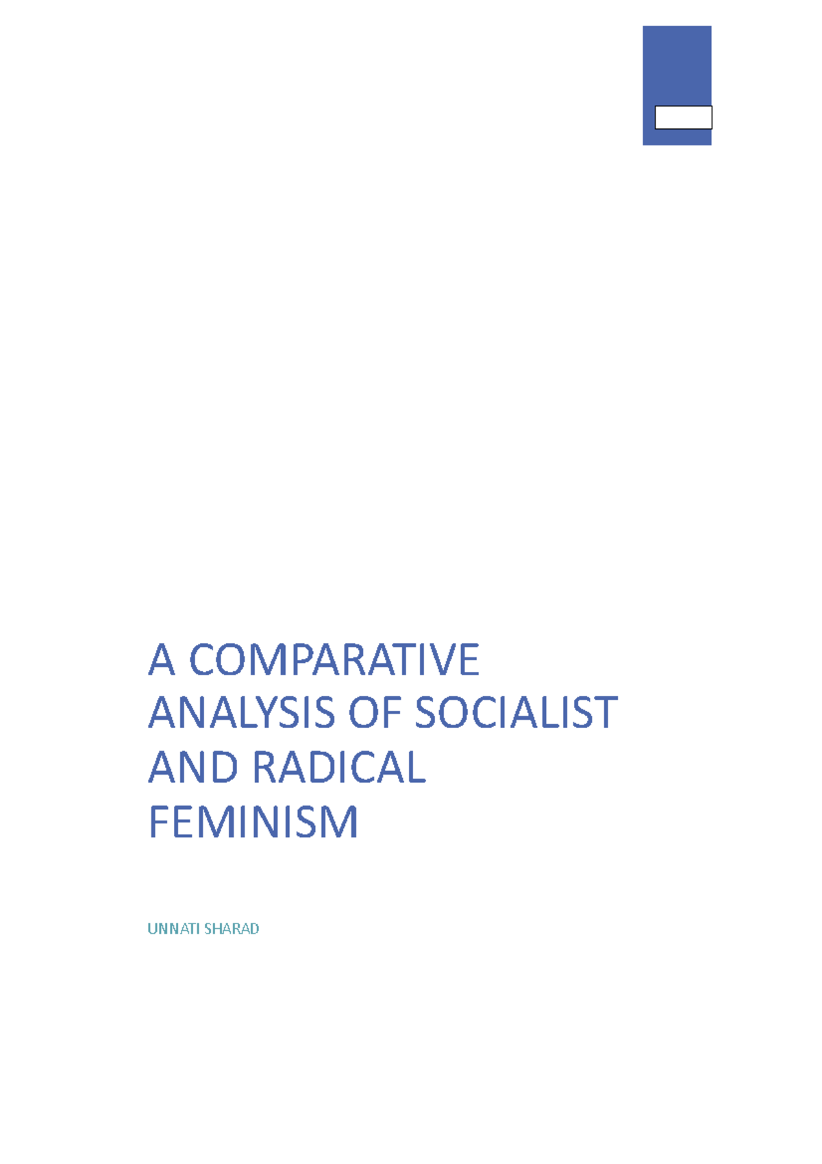 A Comparative Analysis of Socialist and Radical Feminism - A ...