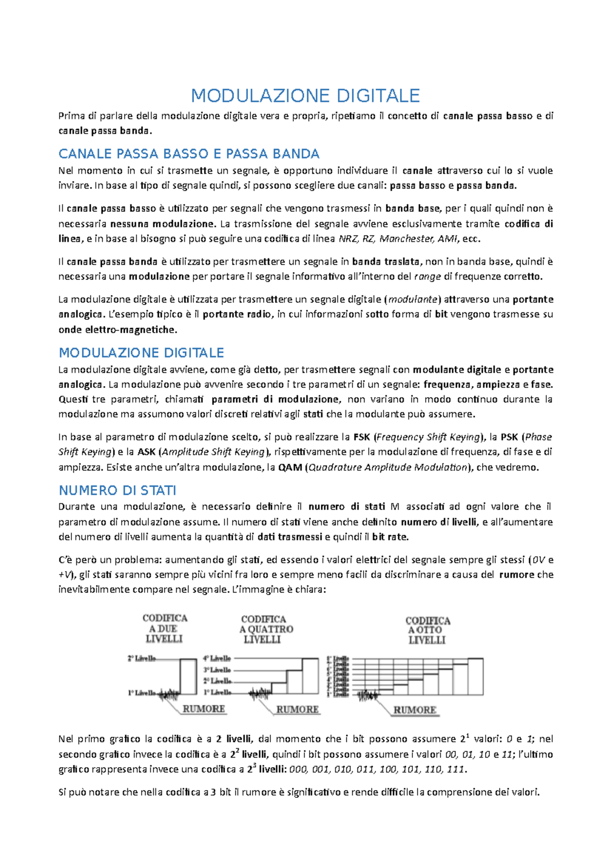 CISCO Module 2 Chapter 14 - Modulazione digitale - MODULAZIONE DIGITALE ...
