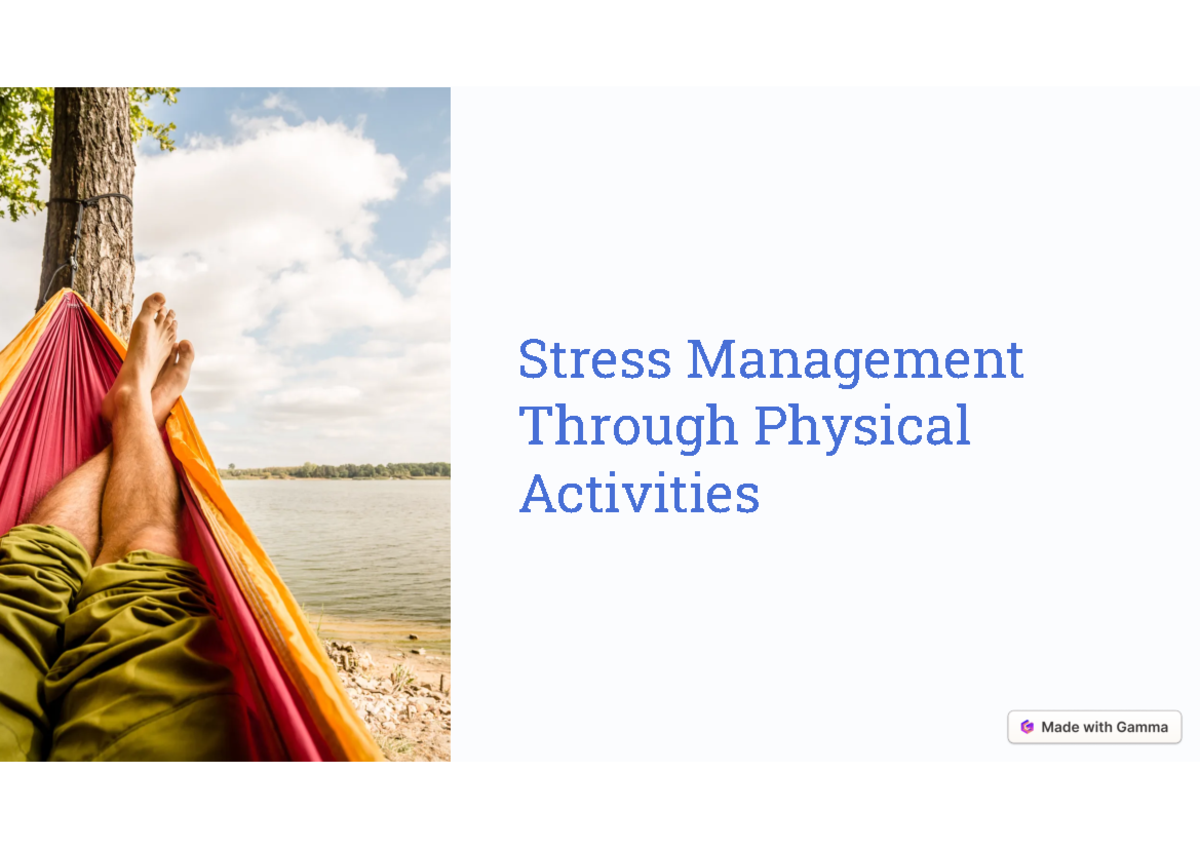 Stress Management Through Physical Activities - Stress Management ...