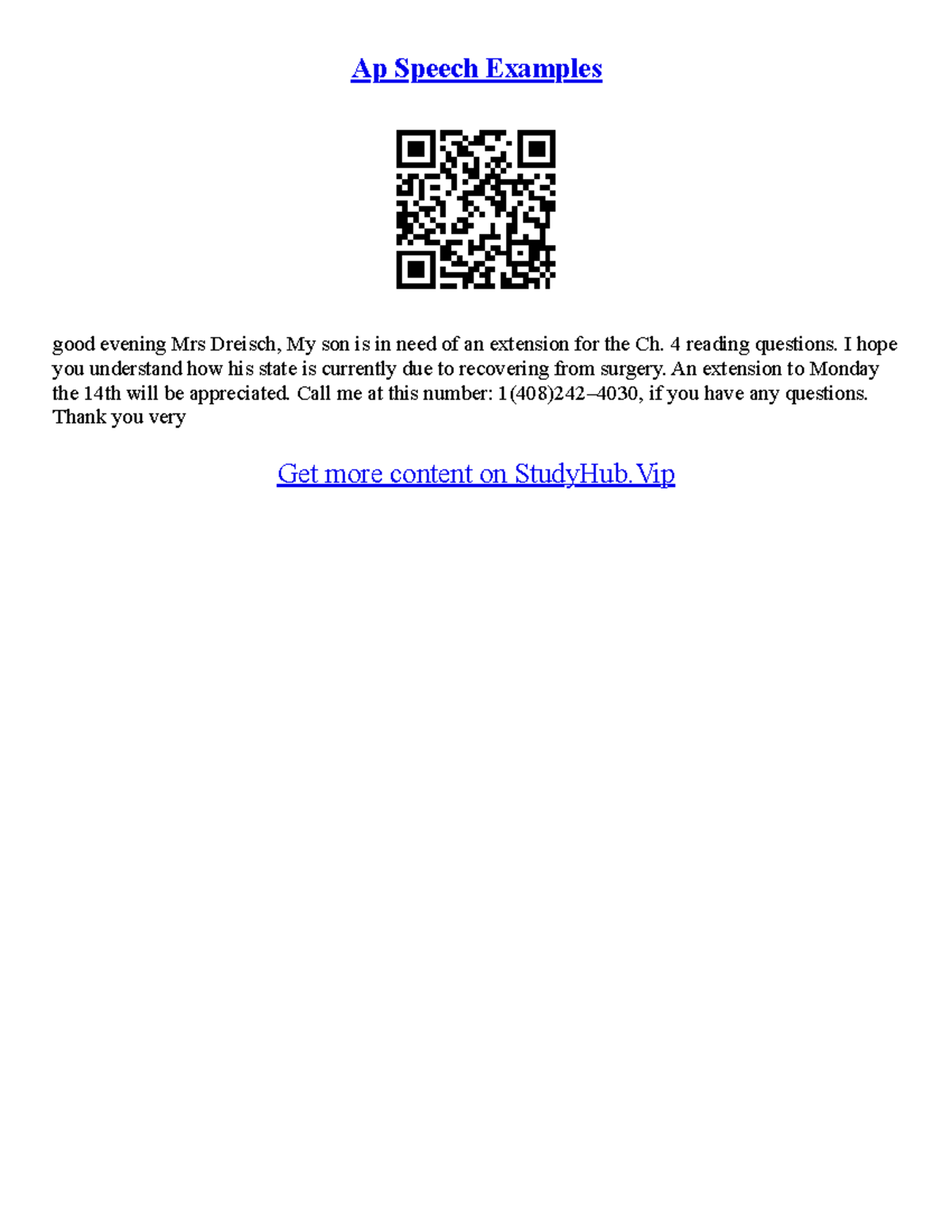 Essay Speech Sample - Ap Speech Examples good evening Mrs Dreisch, My ...