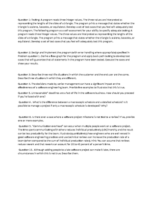 Software Engineering 9 Solutions Manual - Software Engineering 9 – Solutions Manual 1 Software ...