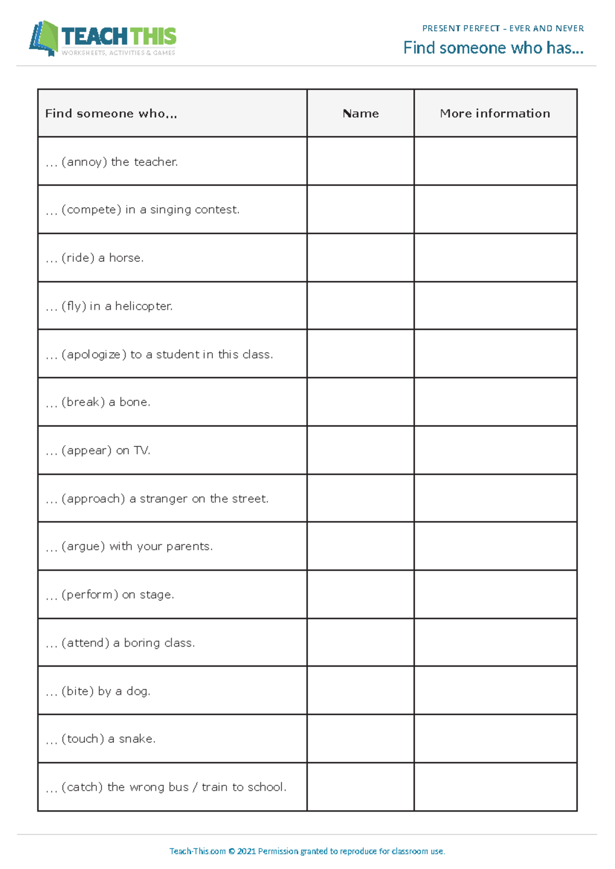 DOC-20240522-WA0004 - Top notch 2 - PRESENT PERFECT - EVER AND NEVER Find someone who has ...