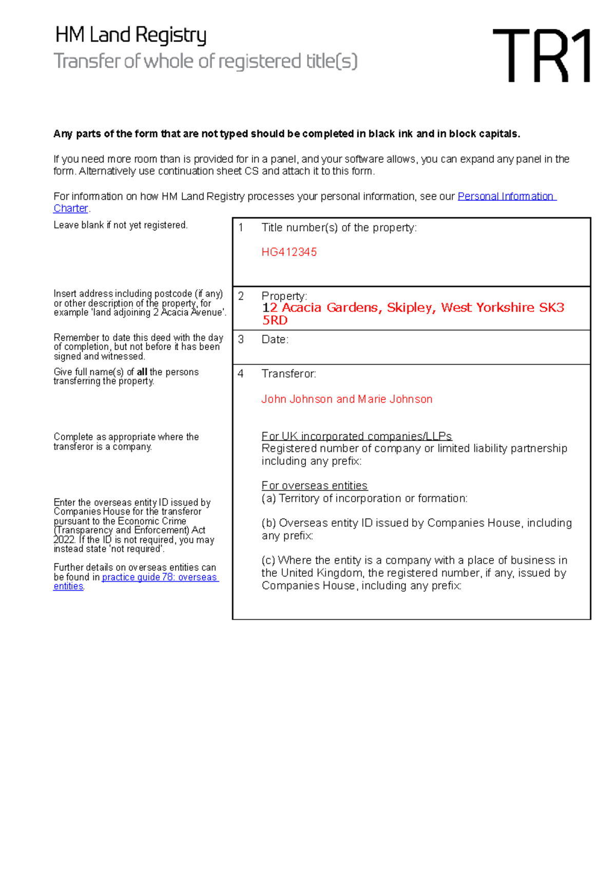 TR1 Ahmed purchase - notes - Any parts of the form that are not typed ...