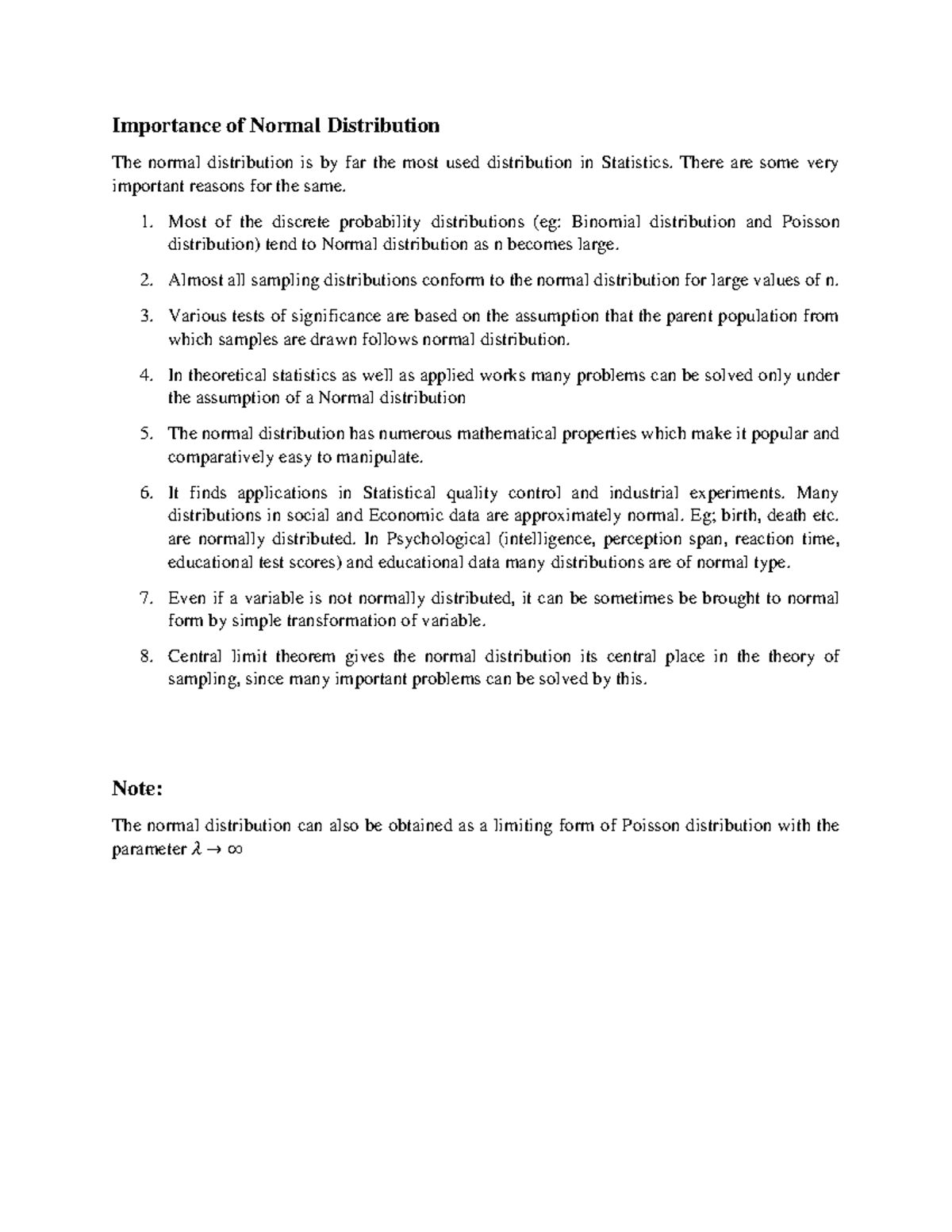 Importance of Normal Distribution and CLT - Importance of Normal ...