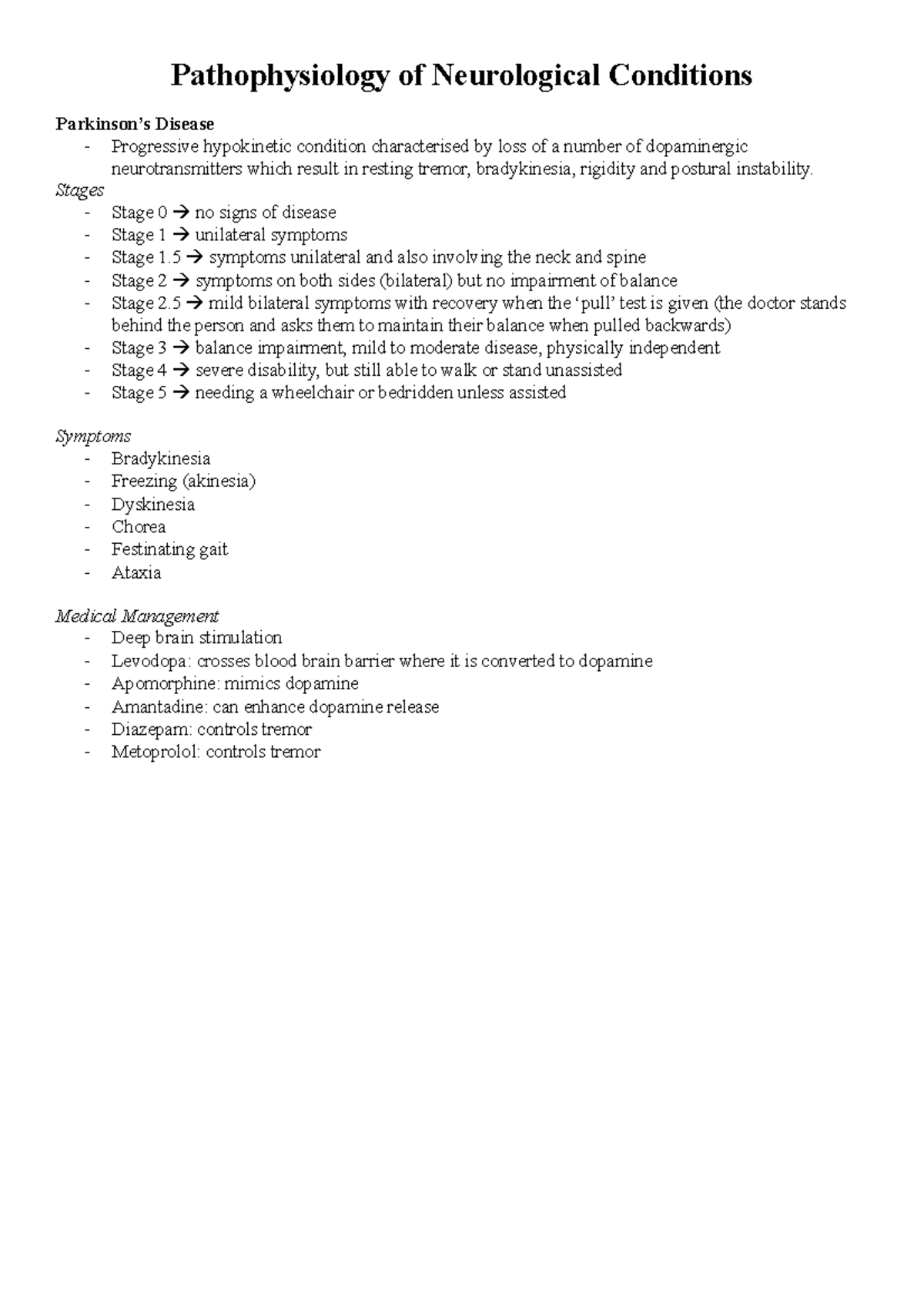 Pathophysiology of Neurological Conditions - Pathophysiology of ...