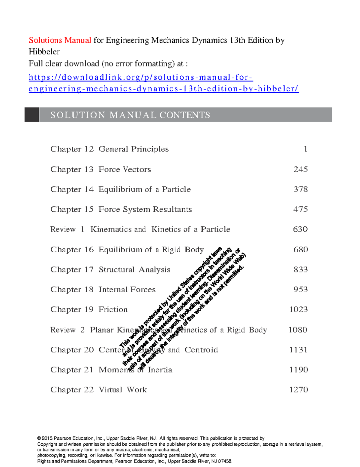 manualforengineeringmechanicsdynamics - © 2013 Pearson Education, Inc ...