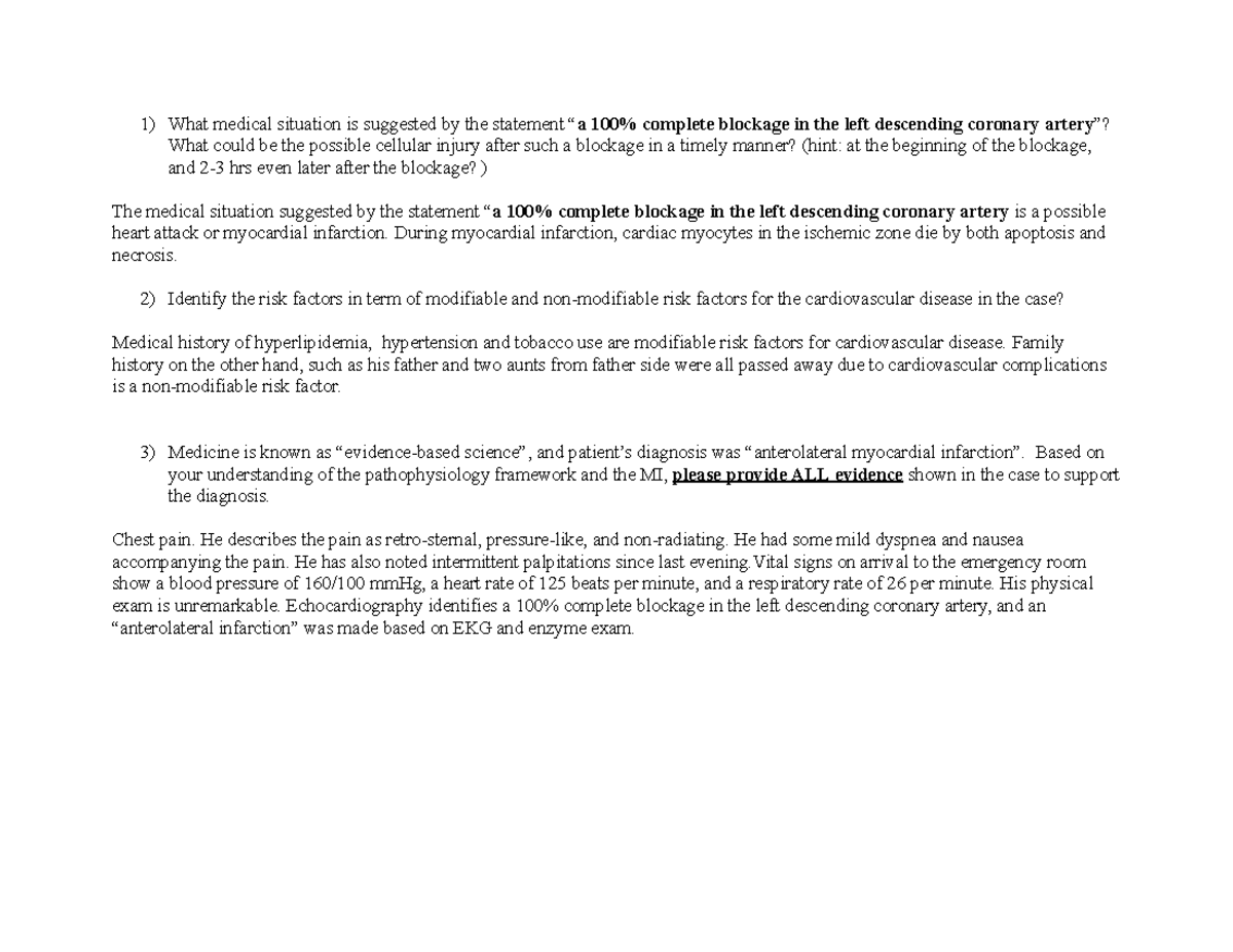 WK2 WK1b in-class assignment-2 - 1) What medical situation is suggested by the statement “a 100% ...