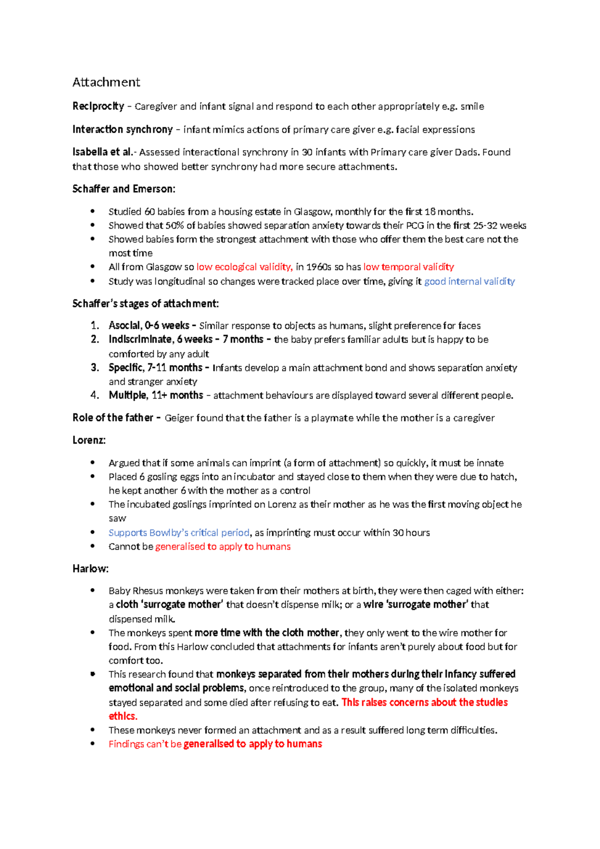 1.3 Attachment - Attachment Reciprocity – Caregiver and infant signal ...