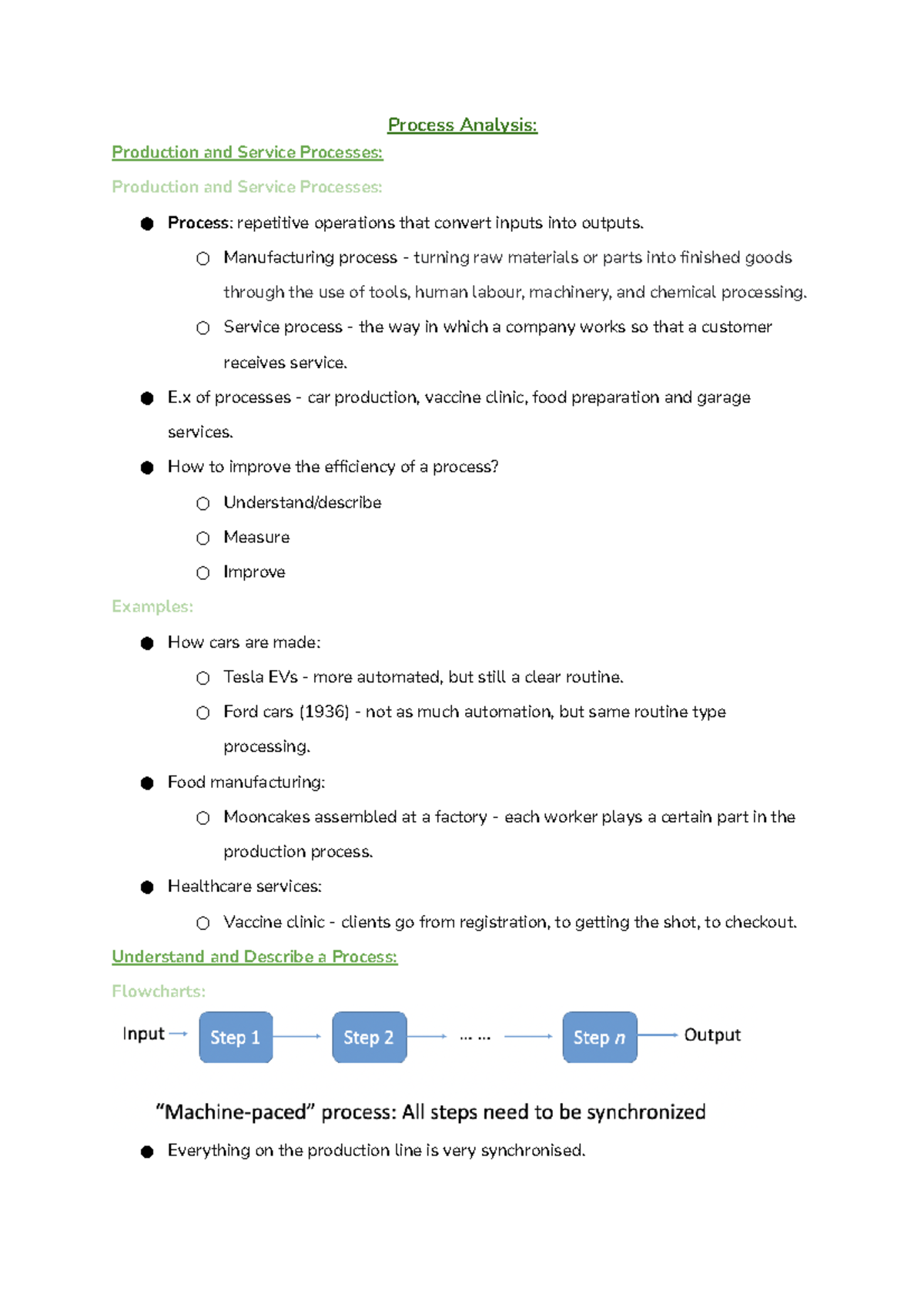 Lecture 4 - Process Analysis Pt 1 - Process Analysis: Production and Service Processes ...