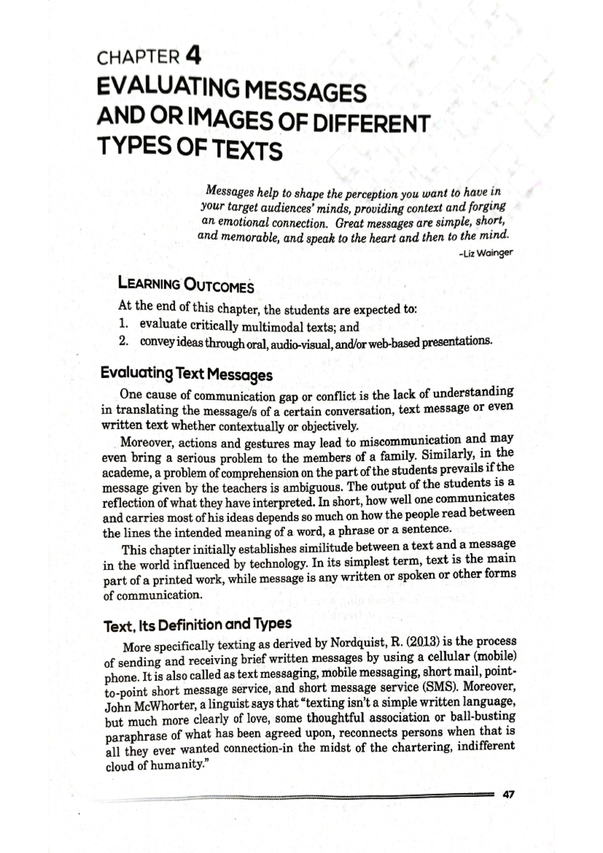 Chapter-4 - Chapter 4 reading materials - Purposive Communication - Studocu