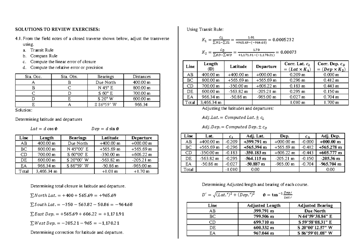 Module 4-Answers - FOS - SOLUTIONS TO REVIEW EXERCISES: From the field ...