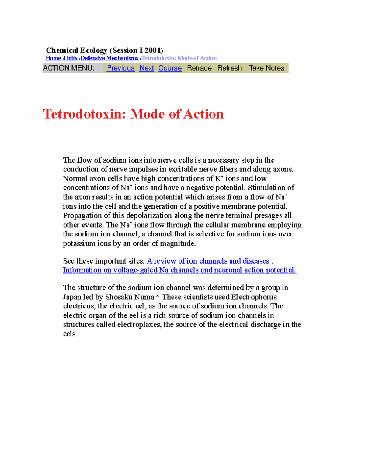 TTX mode of action - ttx - Chemical Ecology (Session I 2001) Home Units ...