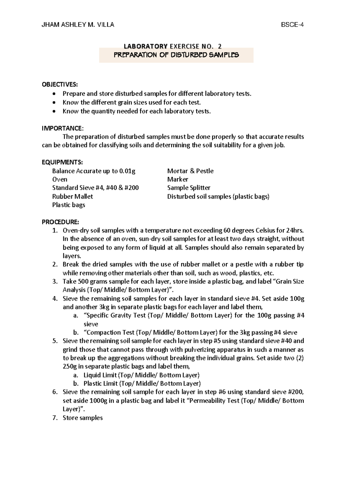 Villa, Jham Ashley M. - LAB Report 2 - JHAM ASHLEY M. VILLA BSCE- 4 ...